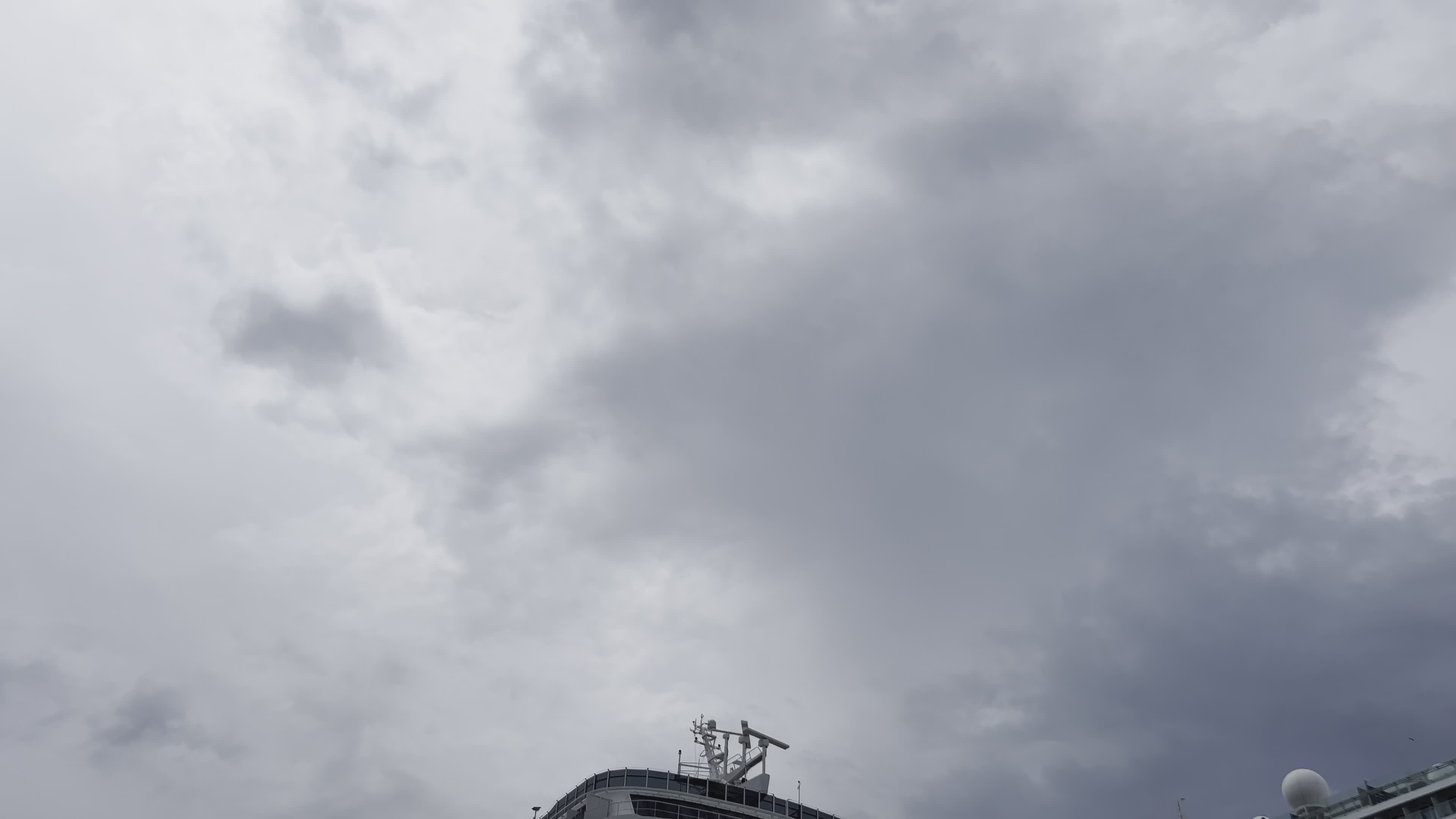 Majestic Cruise Ship Docked Under Overcast Skies Free Stock Video ...
