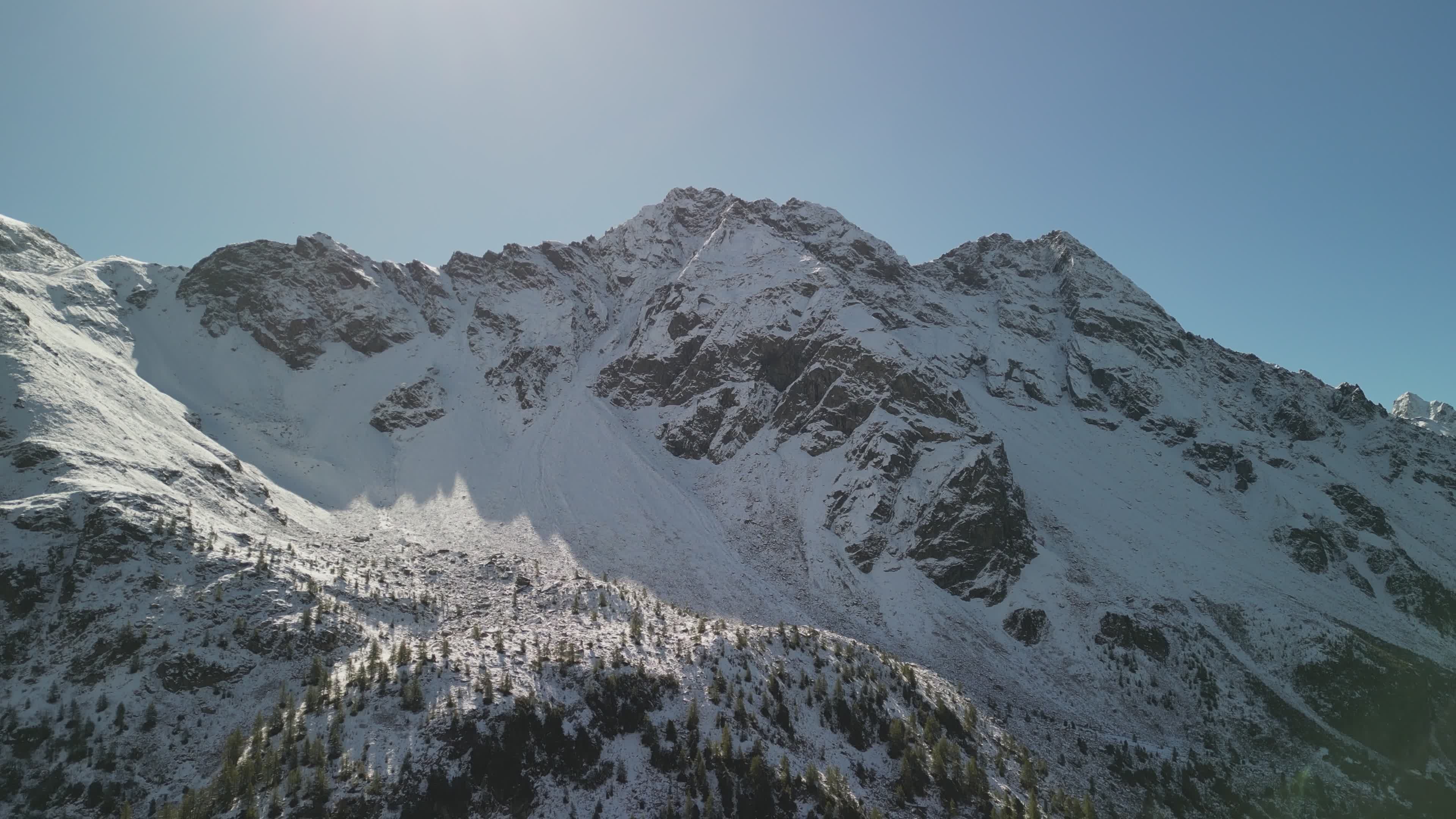 Stunning Aerial View of Snow-Capped Mountains Free Stock Video Footage ...