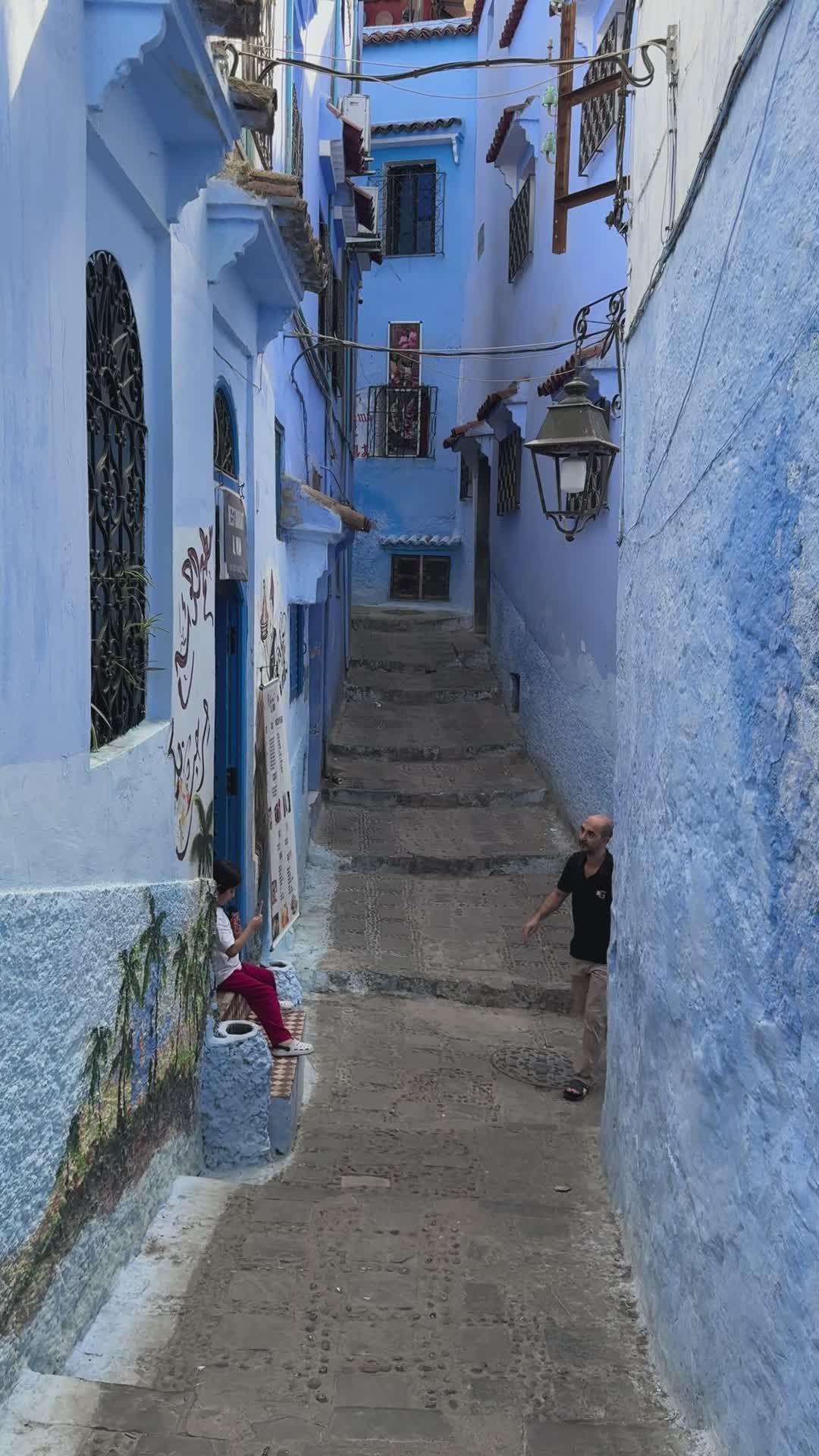 Stunning Blue Streets of Chefchaouen, Morocco Free Stock Video Footage ...