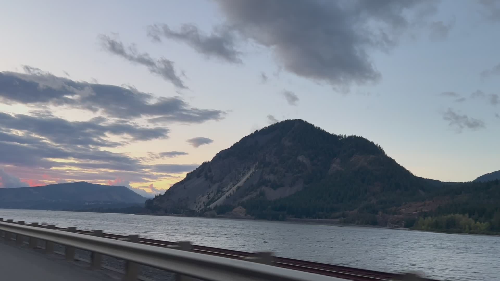 Scenic River View at Sunset with Mountain Free Stock Video Footage ...