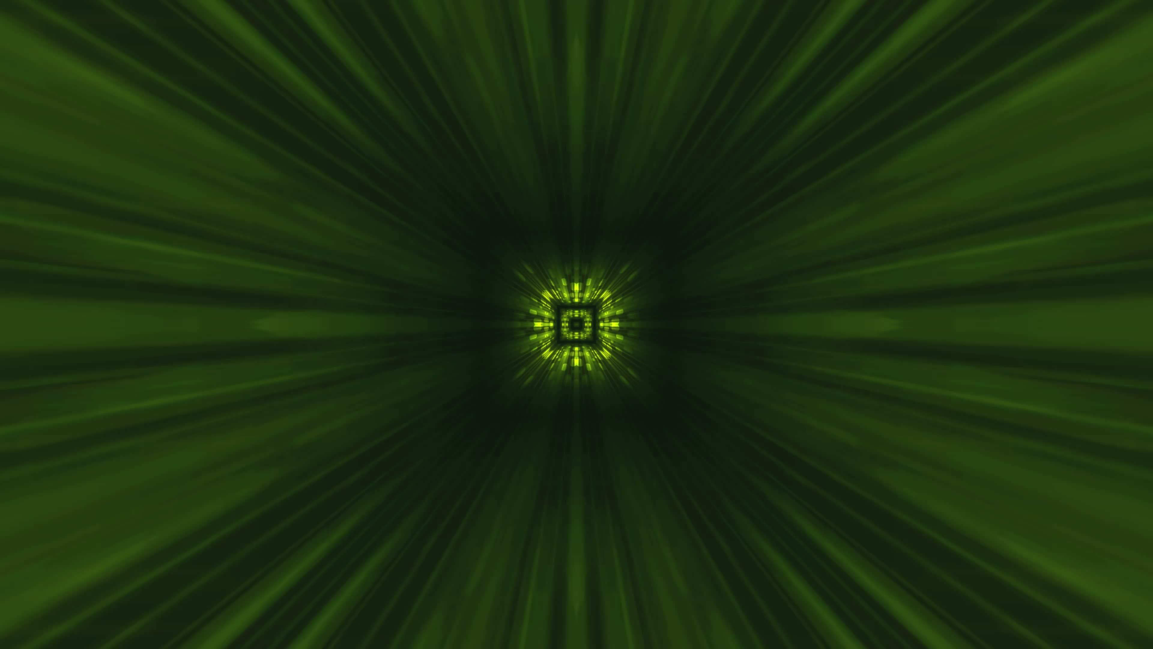 Green Radiant Tunnel Illusion with Hypnotic Effect Free Stock Video ...