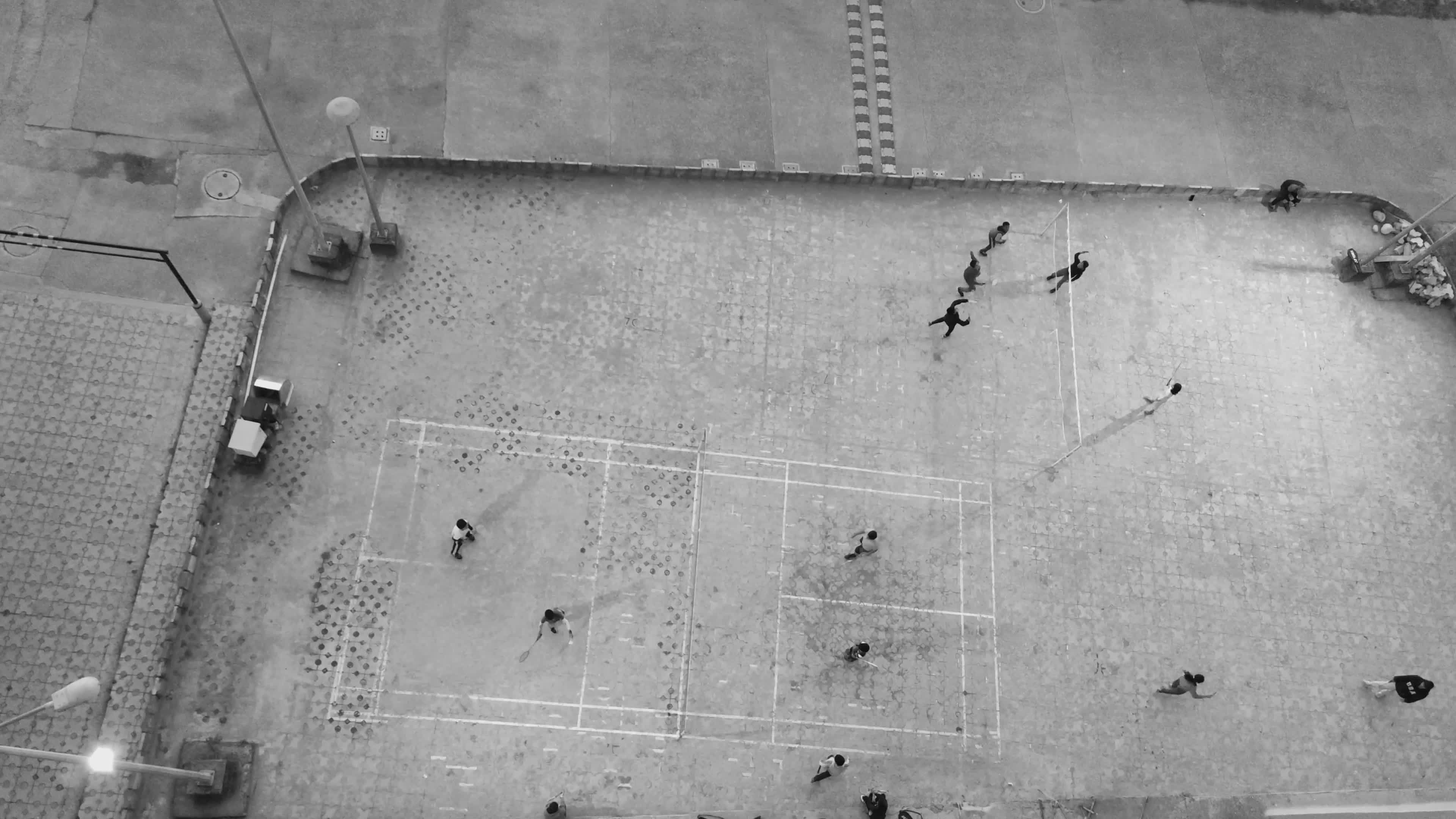 Dynamic Aerial View of Outdoor Sports Activity Free Stock Video Footage ...