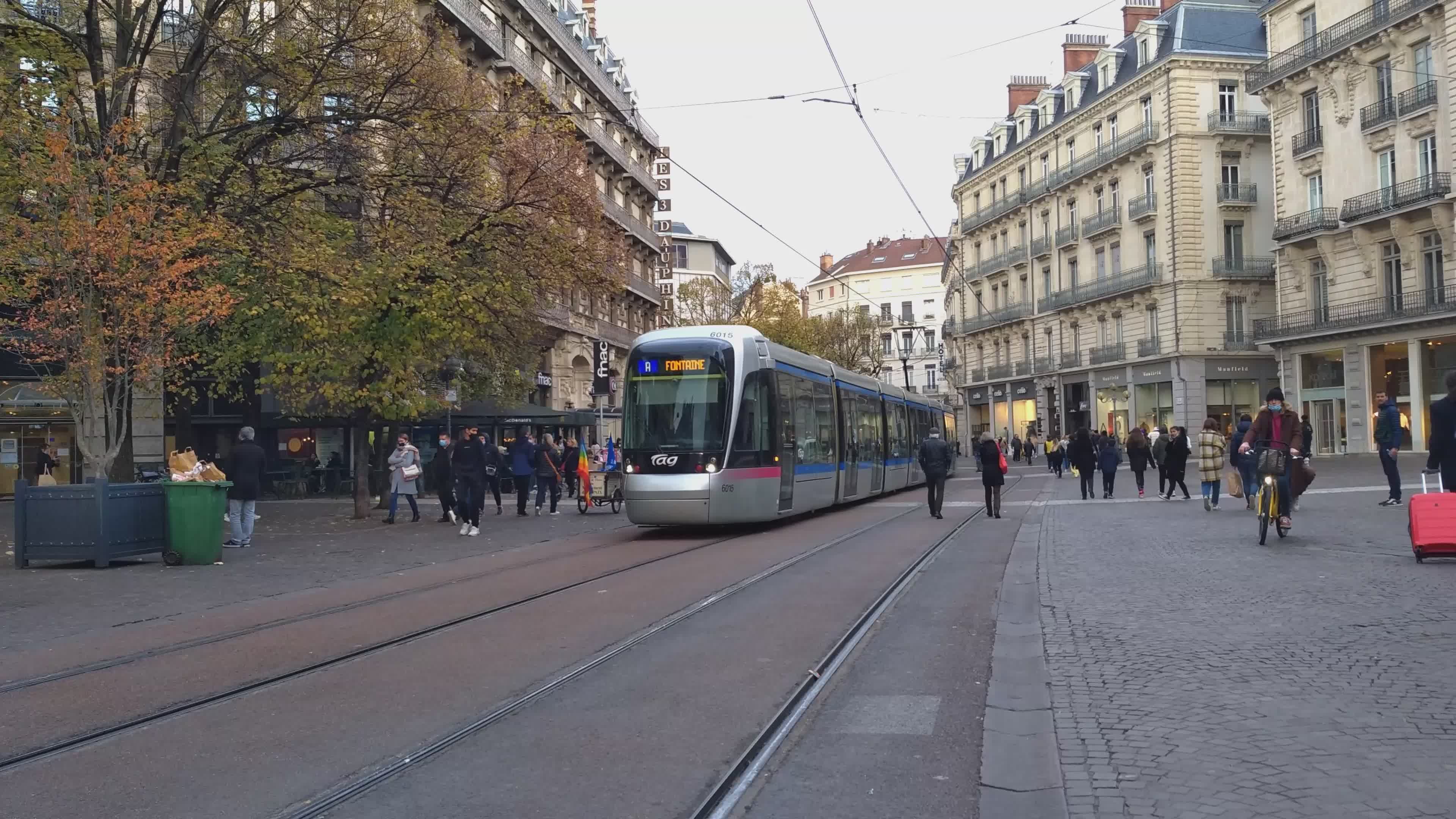 Scenic View of Tram in Central Paris Street Free Stock Video Footage ...