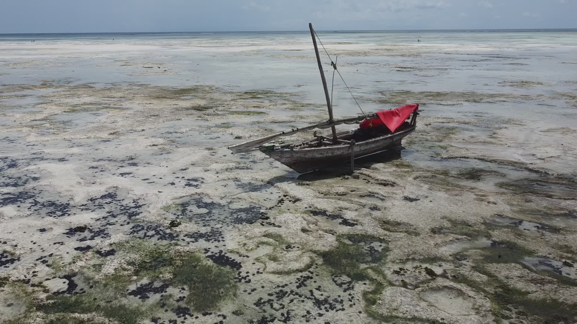 Stranded Boat on White Sands During Low Tide Free Stock Video Footage ...