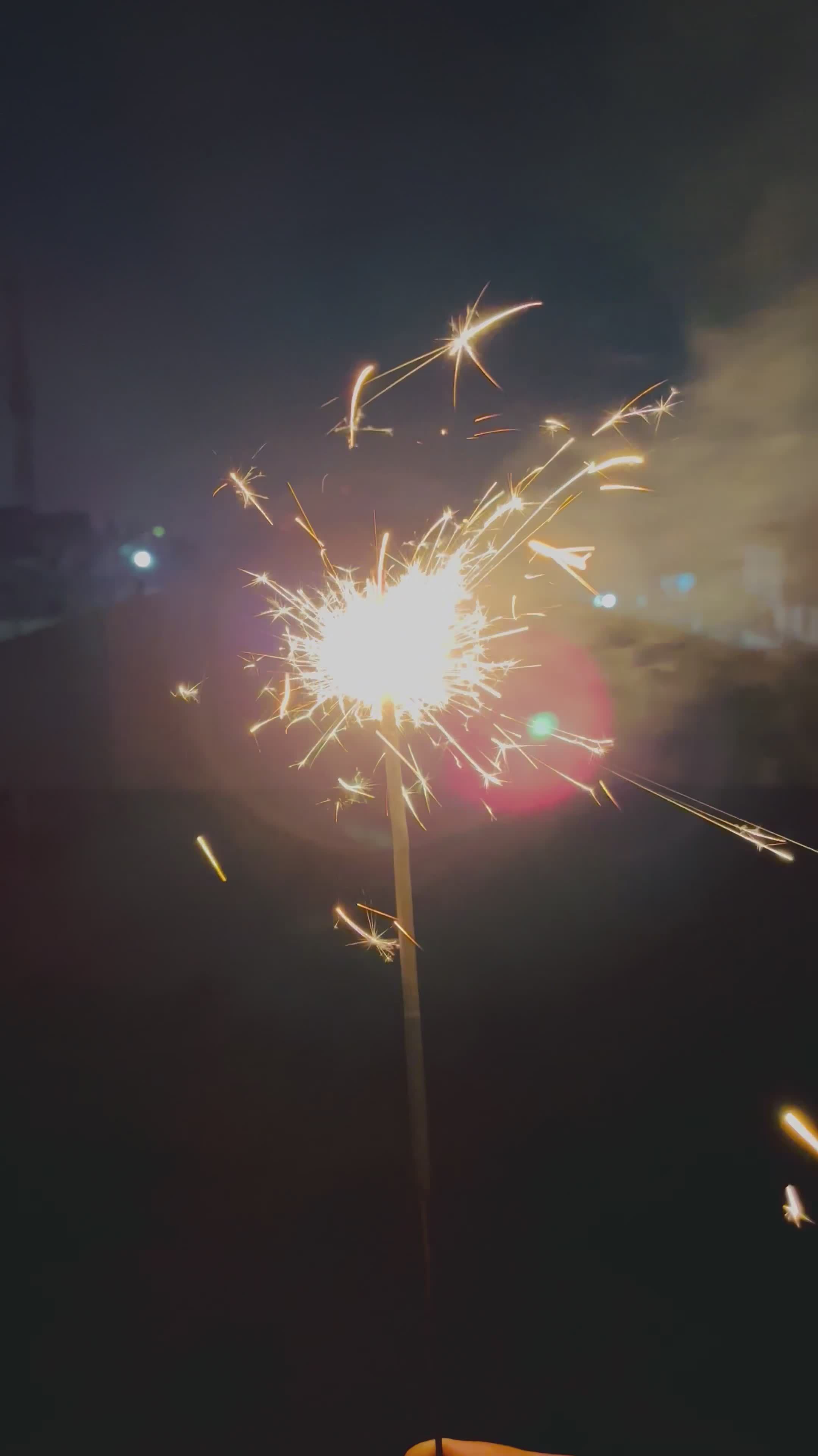 Sparkler at Night with Glowing Sparks Free Stock Video Footage, Royalty ...