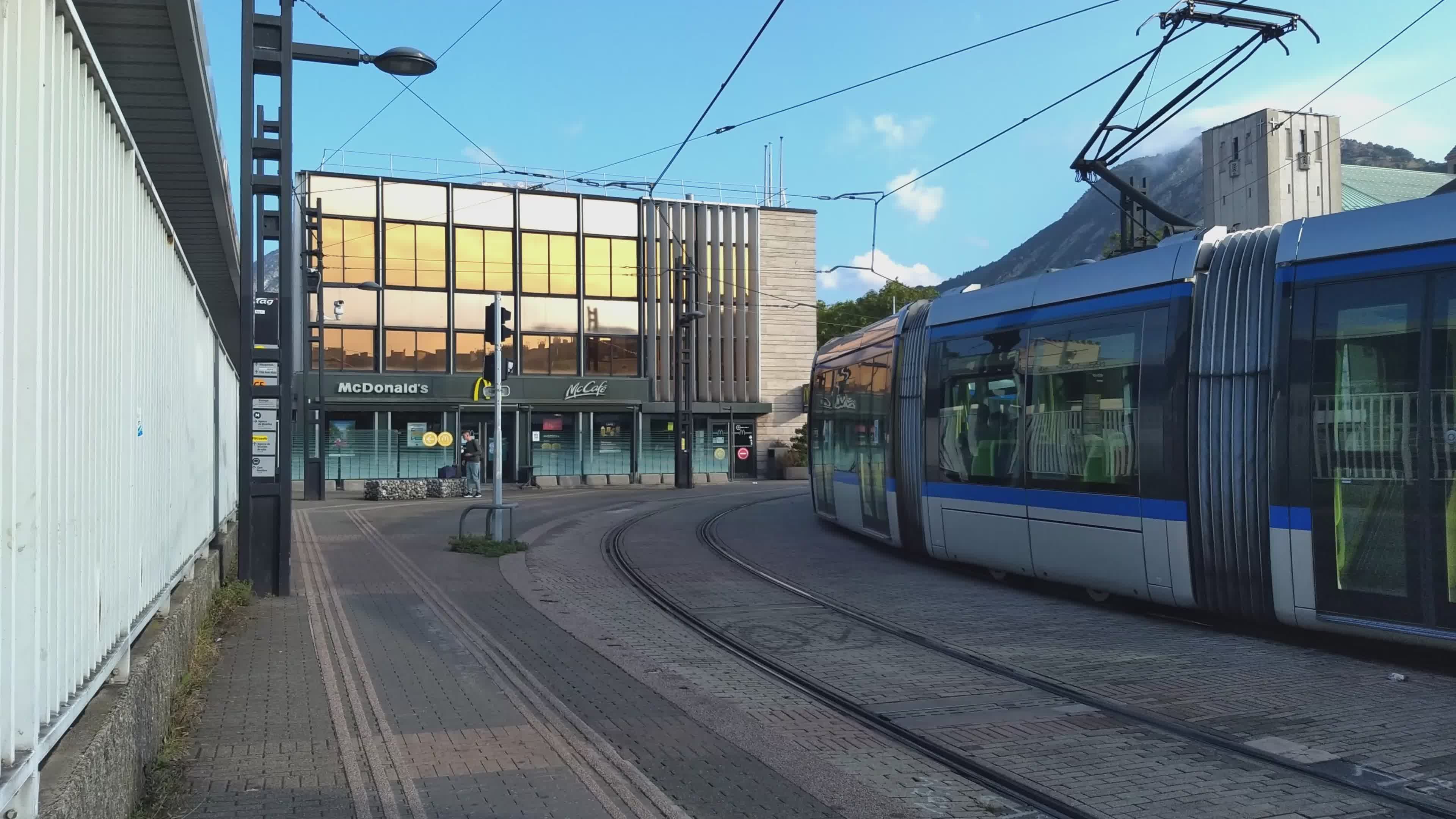 Modern Tram Station in European City Center Free Stock Video Footage ...