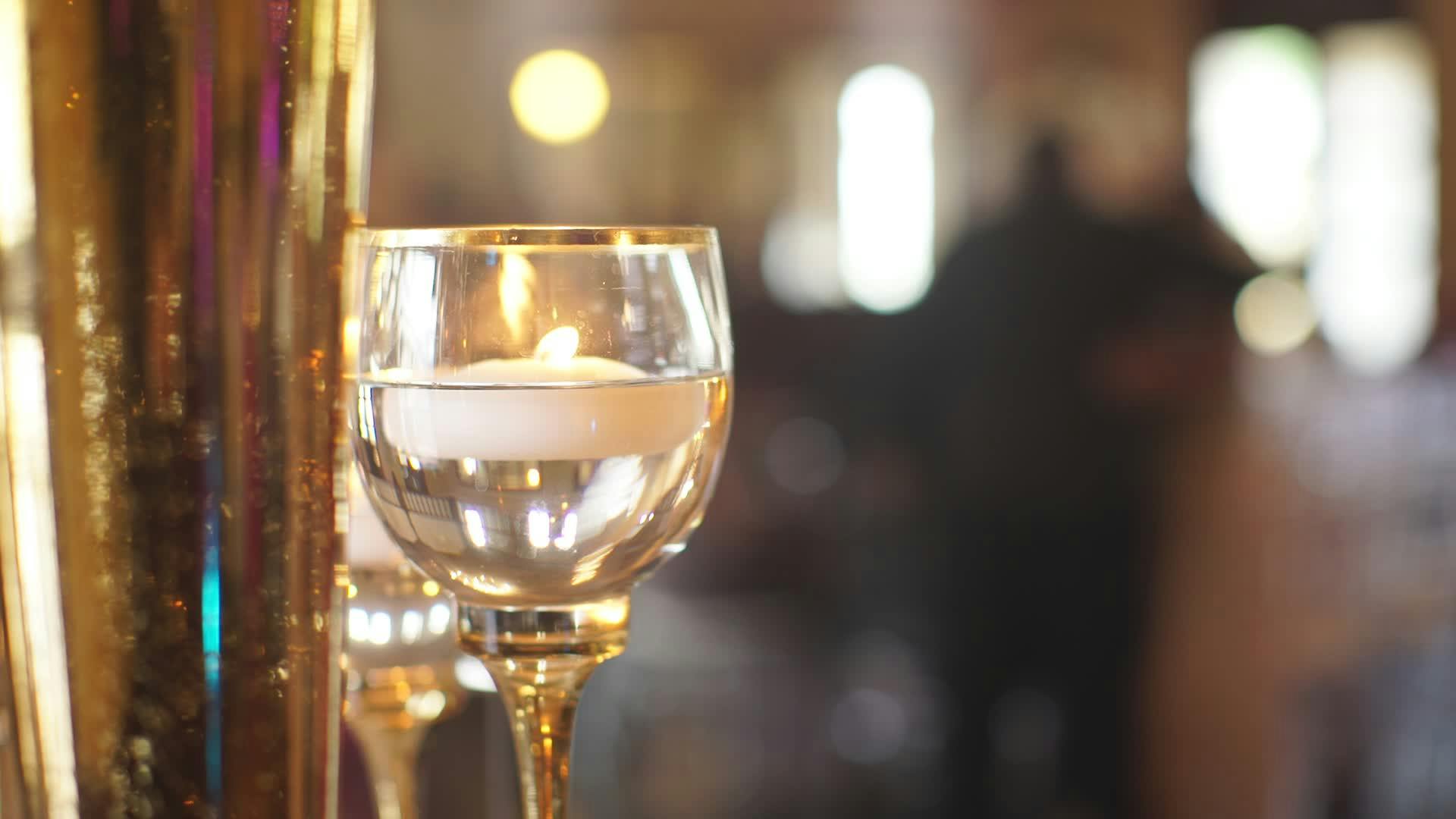 Elegant Candlelit Interior with Soft Ambiance Free Stock Video Footage ...