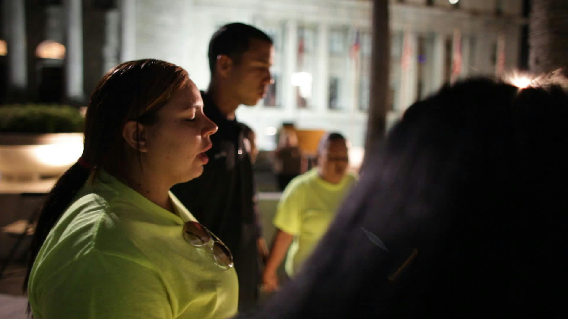 Community Gathering at Night with Diverse Group Free Stock Video ...