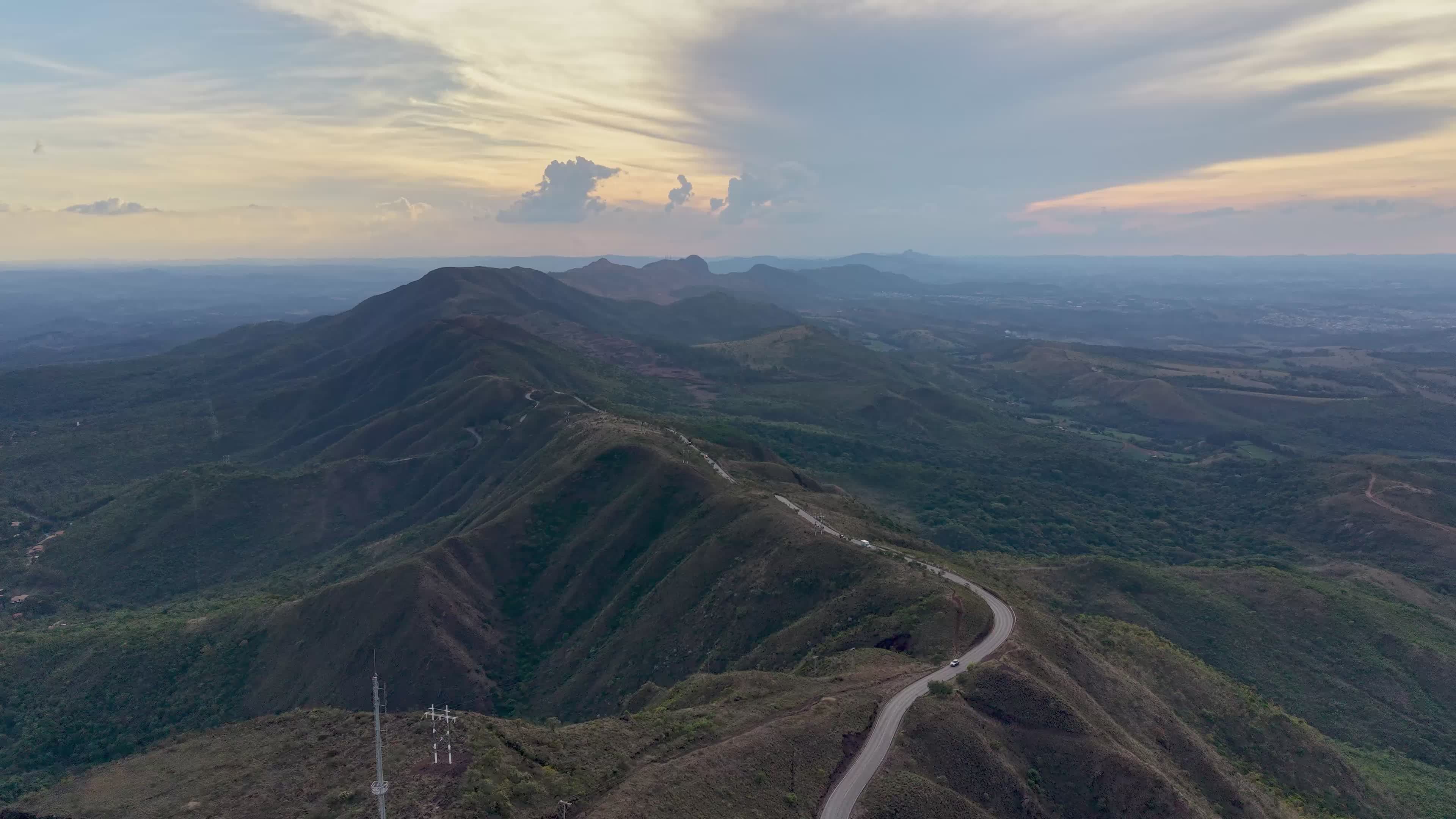 Aerial View of Serene Brazilian Mountain Range Free Stock Video Footage ...