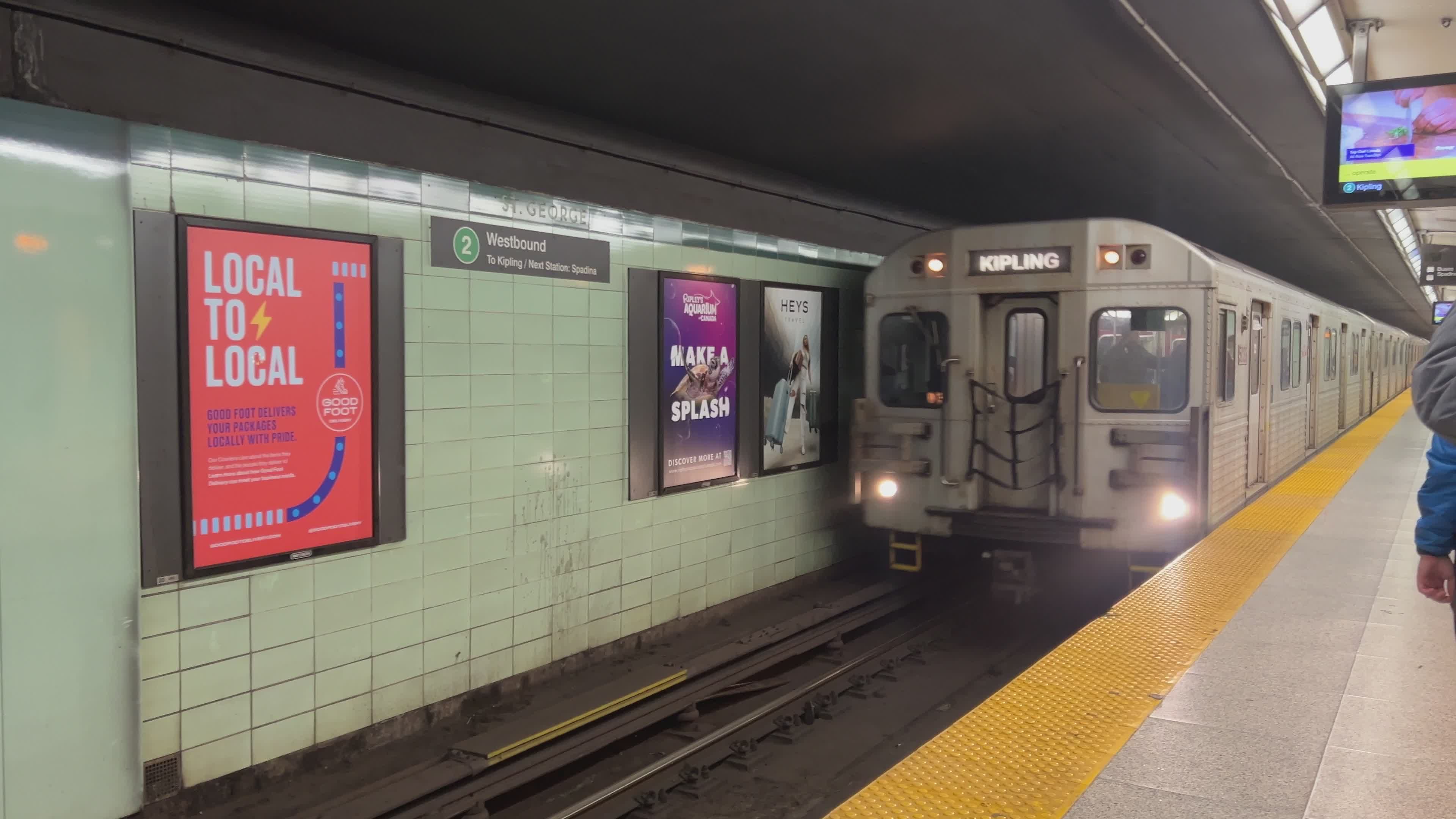 Subway Train Approaching Kipling Station Free Stock Video Footage ...