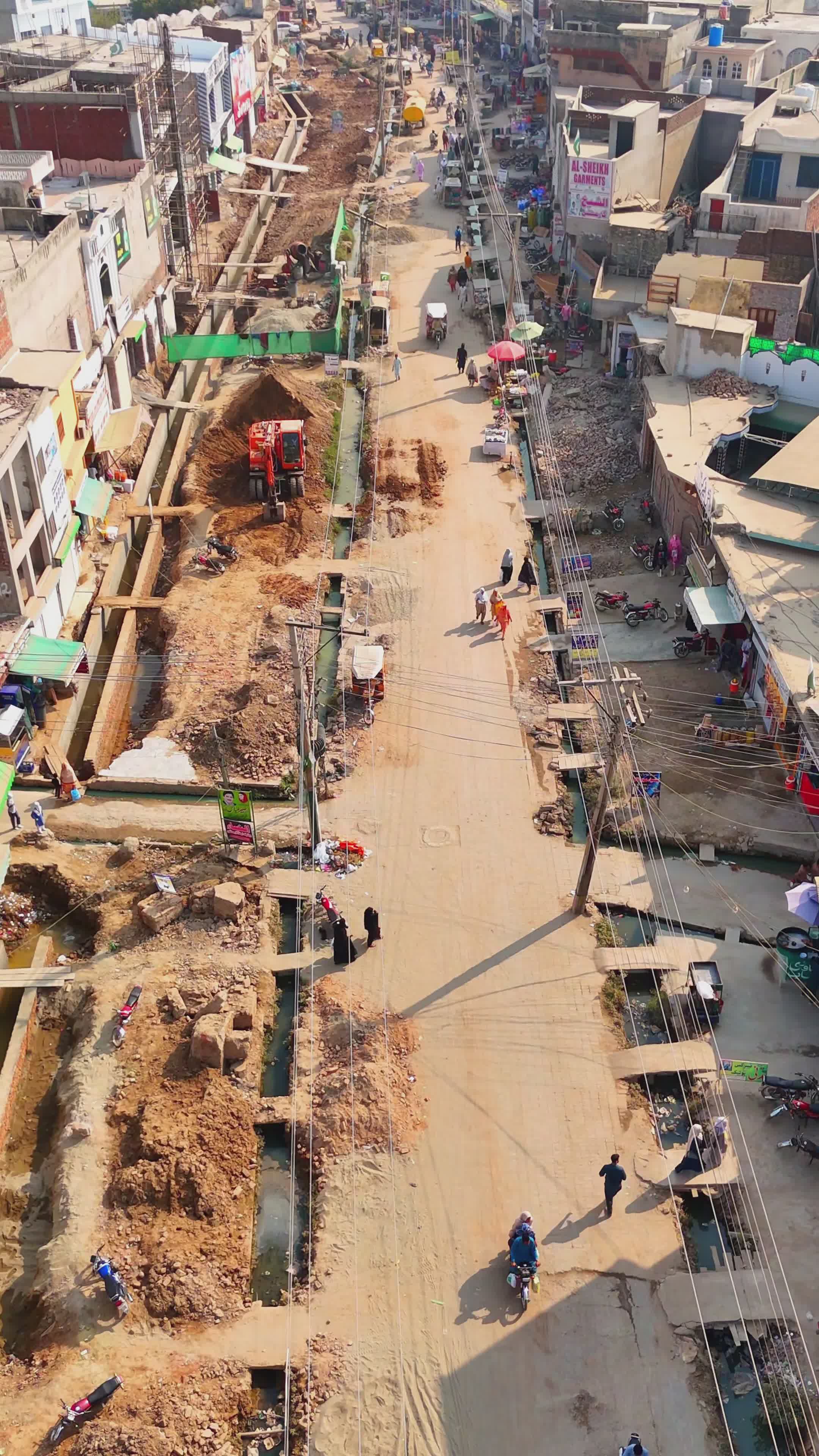 Aerial View of Urban Street Construction Free Stock Video Footage ...