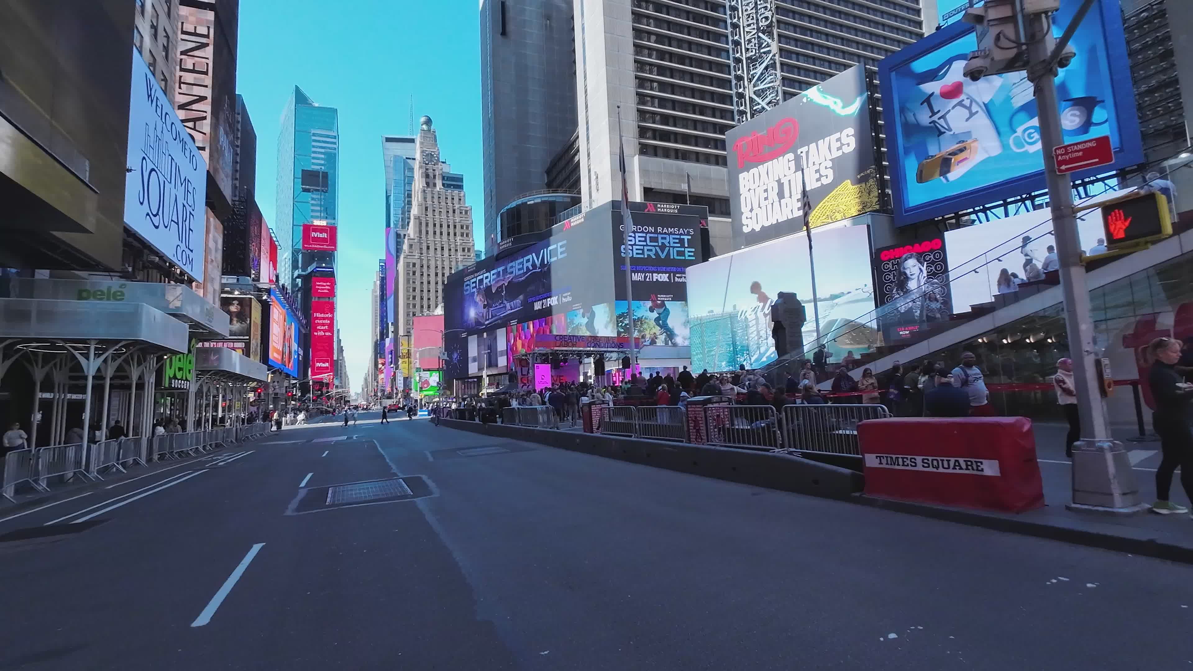 Vibrant Daytime Scene at Times Square, NYC Free Stock Video Footage ...