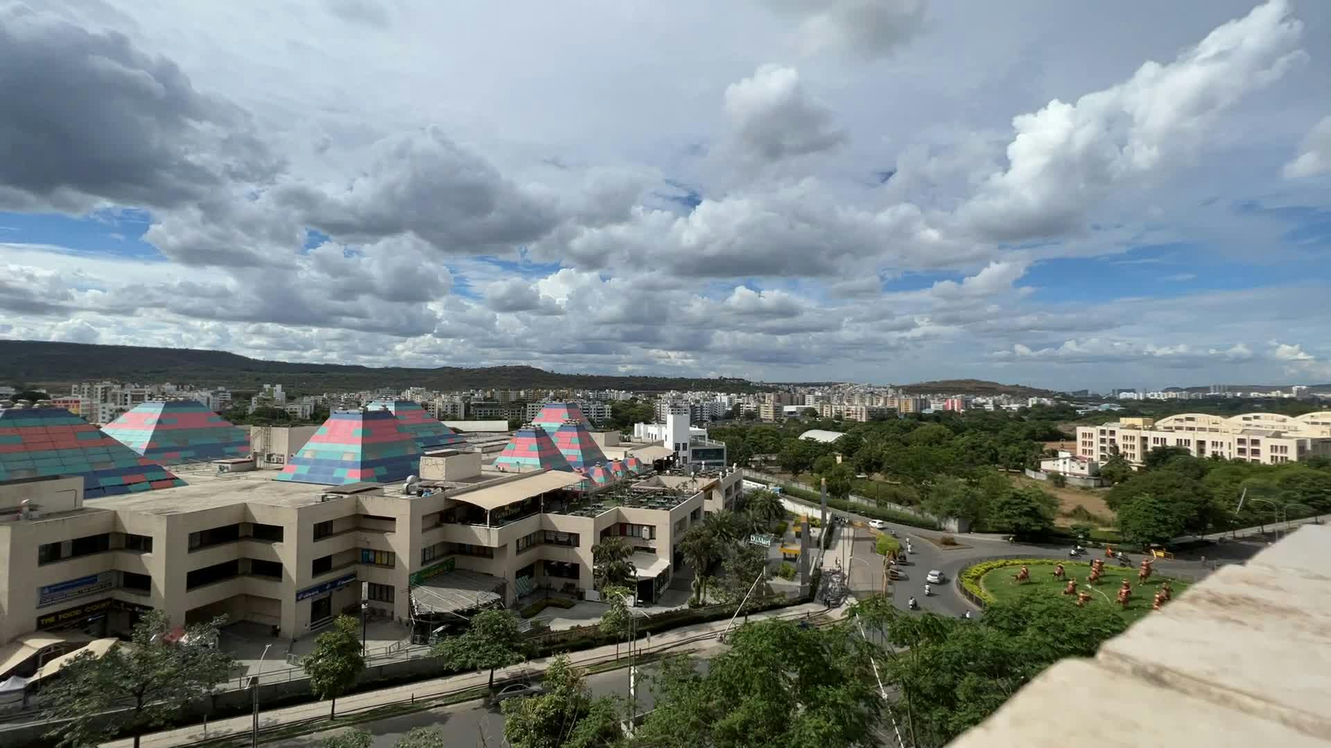 Panoramic View of Pune City Under Cloudy Sky Free Stock Video Footage ...