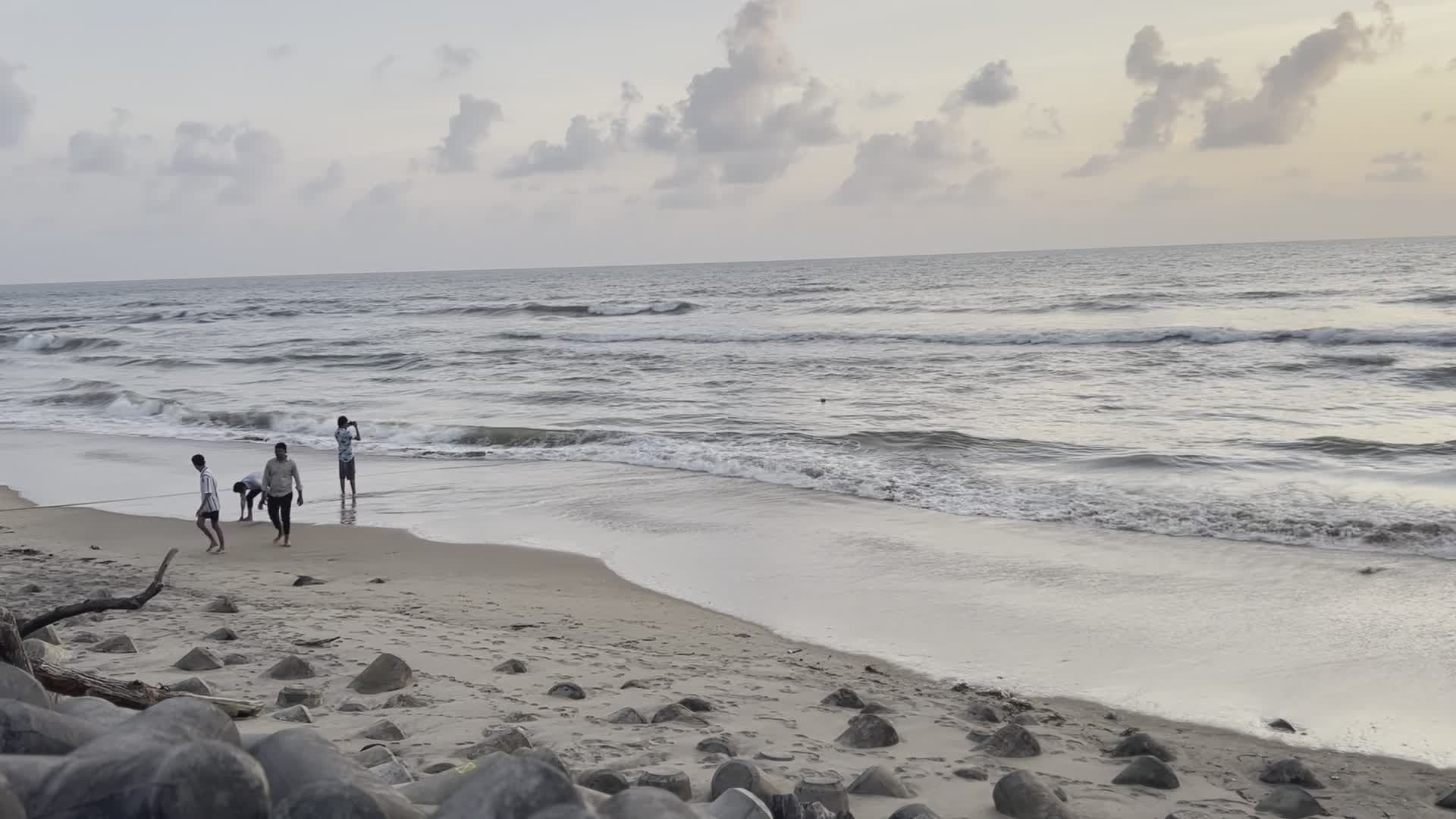 Serene Sunset at Goa Beach with Waves Free Stock Video Footage, Royalty ...