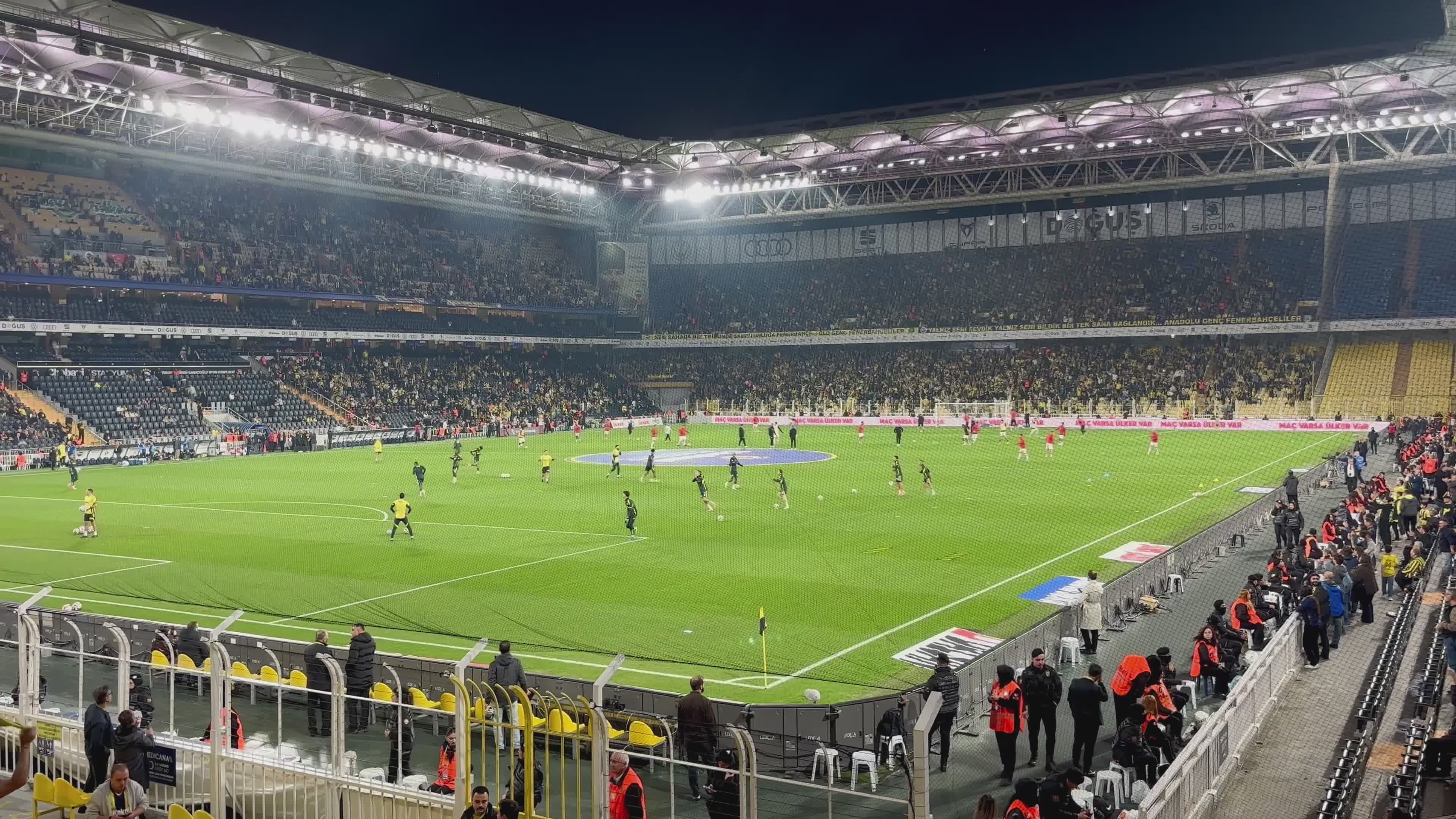 Nighttime Soccer Match in a Large Stadium Free Stock Video Footage ...
