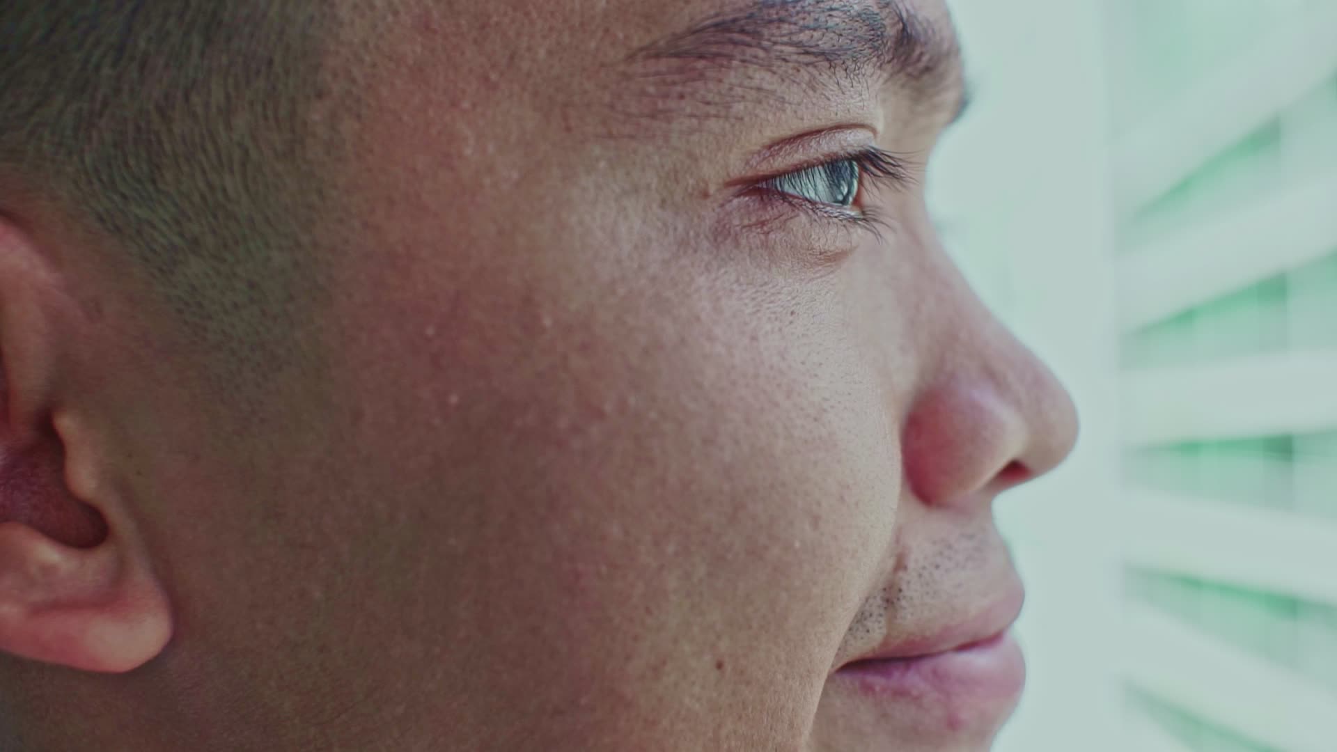 Thoughtful Man Gazing Out Bright Window Free Stock Video Footage ...