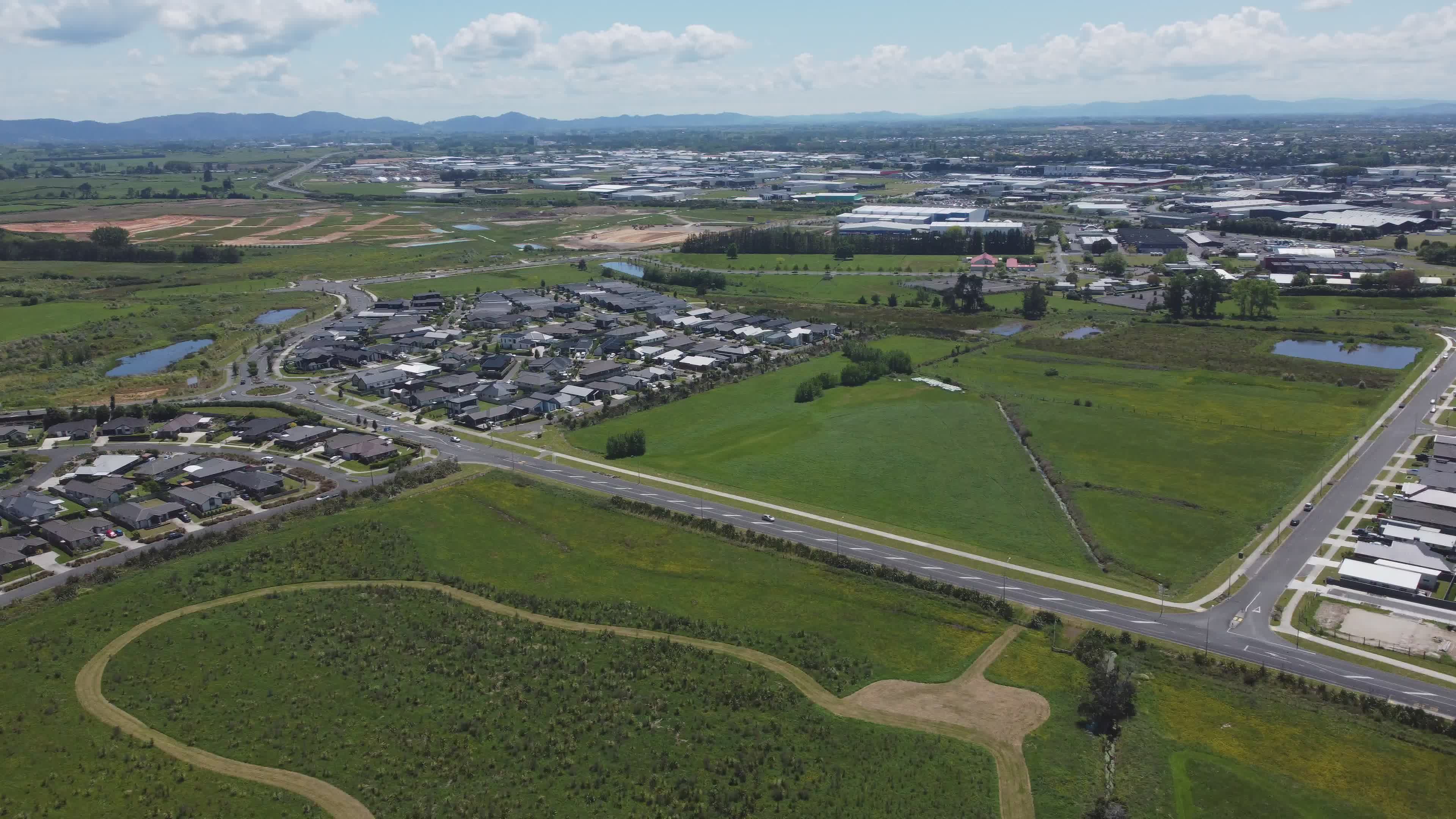 Aerial Drone Footage of Hamilton, New Zealand Free Stock Video Footage ...