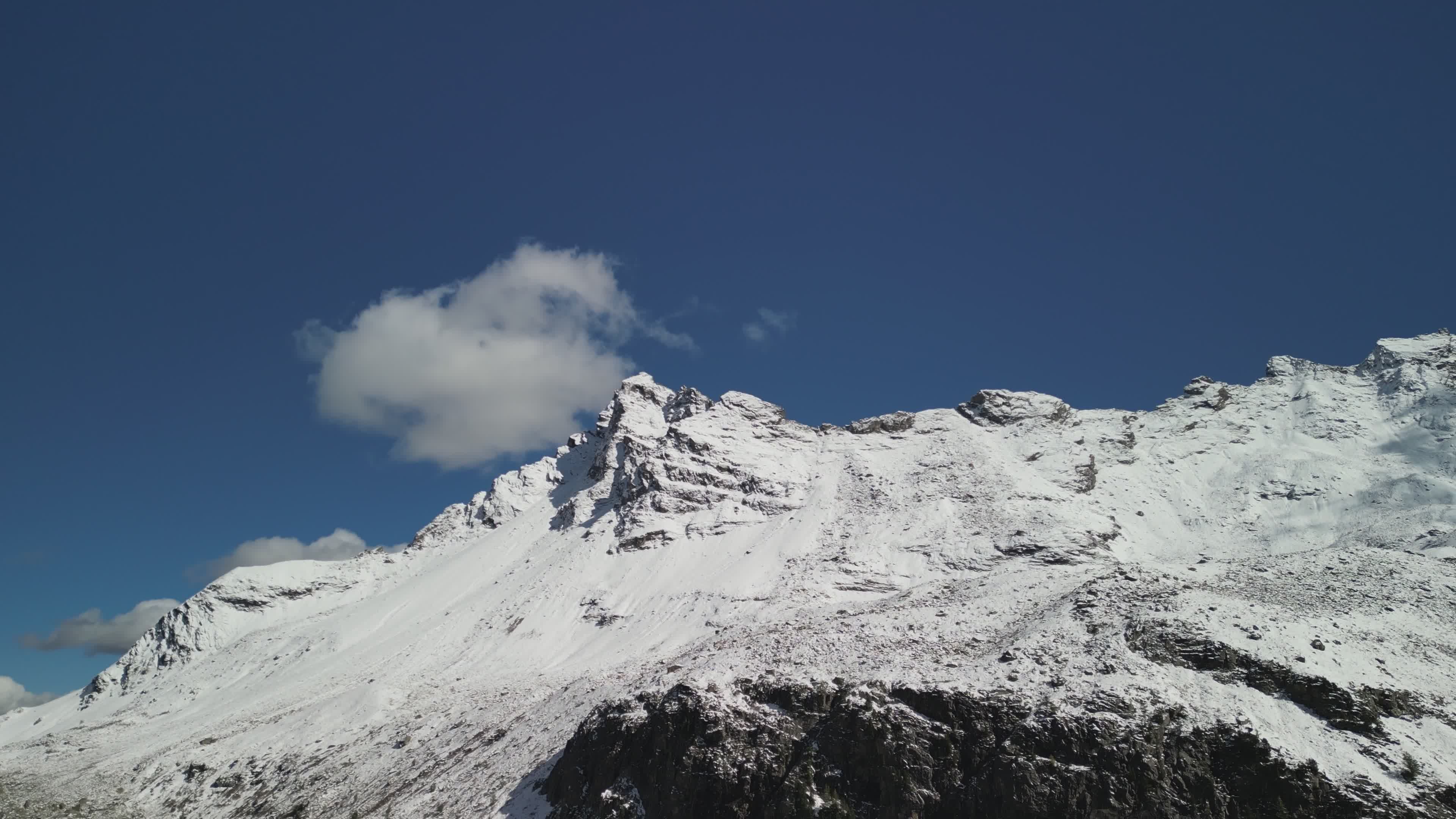 Stunning 4K Aerial View of Snowy Mountains Free Stock Video Footage ...