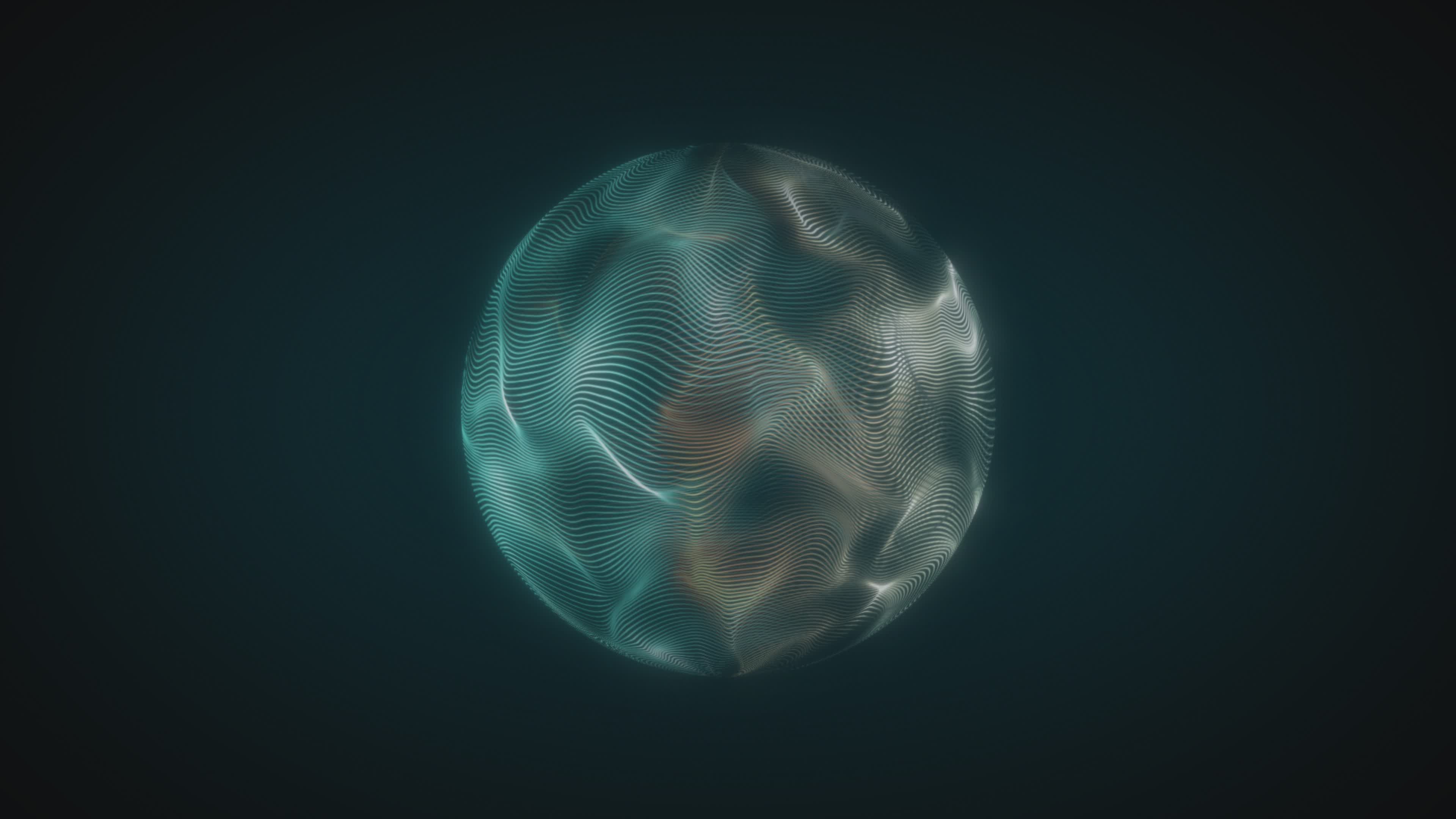 Abstract Glowing Sphere with Fluid Motion Free Stock Video Footage ...