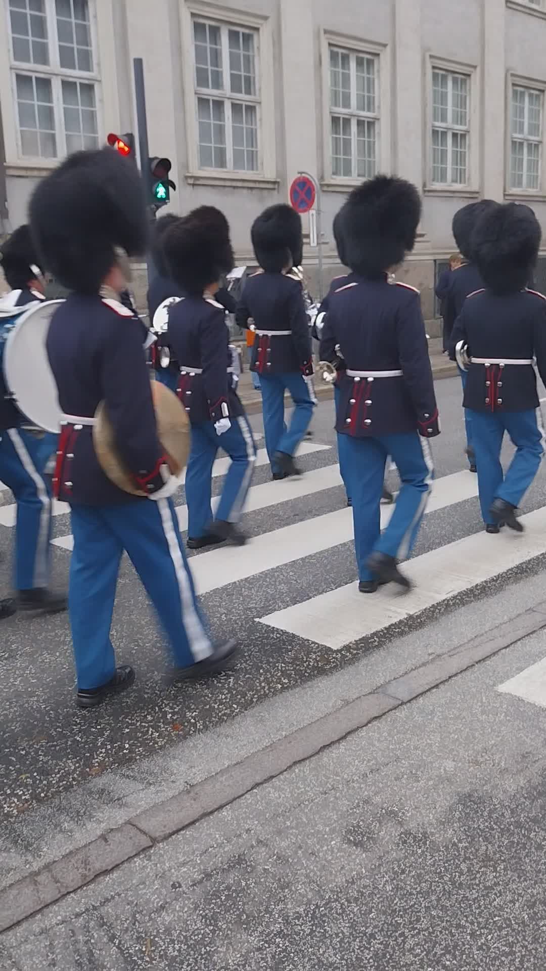 Royal Guard Marching in Copenhagen Streets Free Stock Video Footage ...