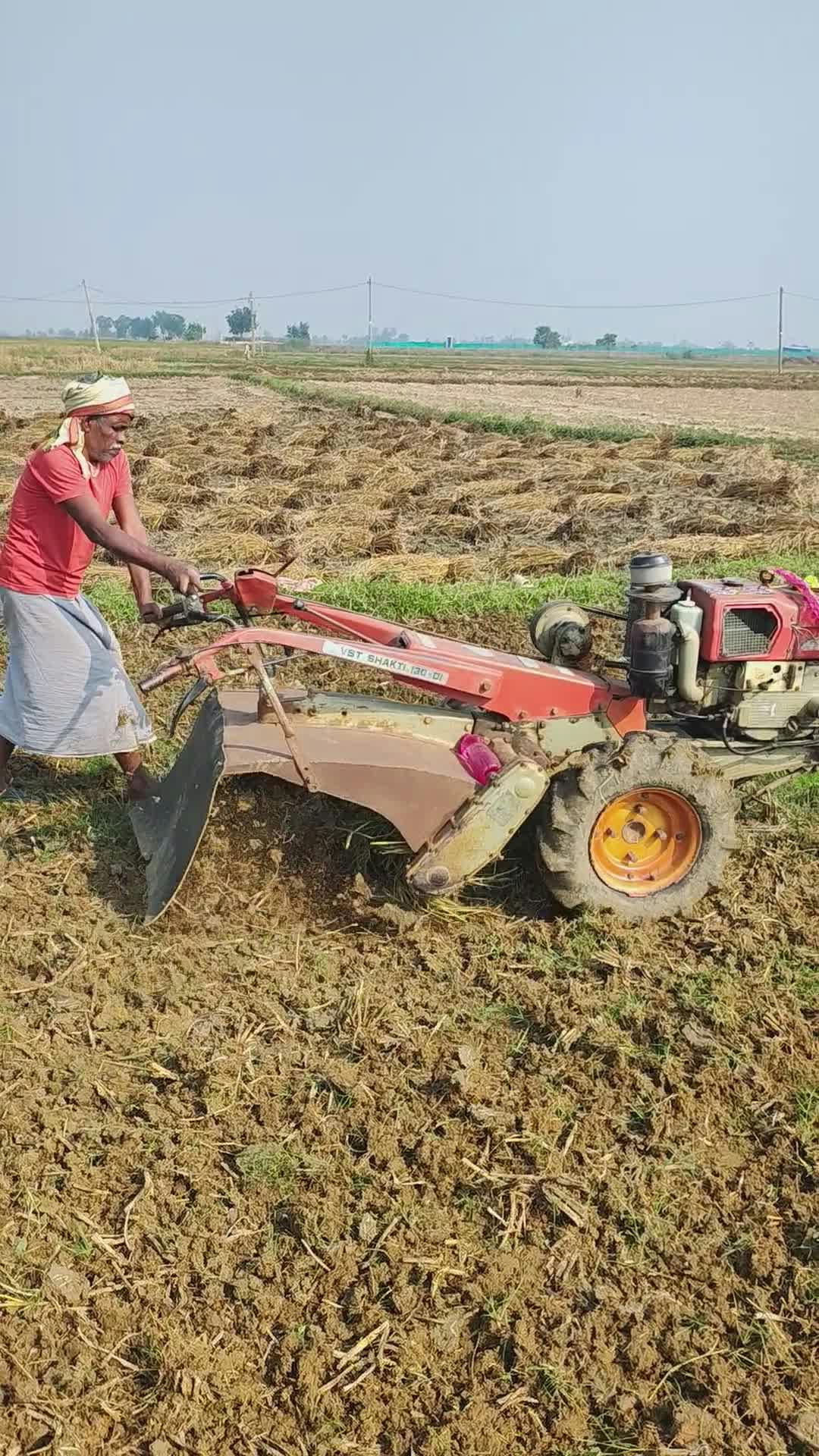 Farmer Operating Tiller in Vast Open Field Free Stock Video Footage ...