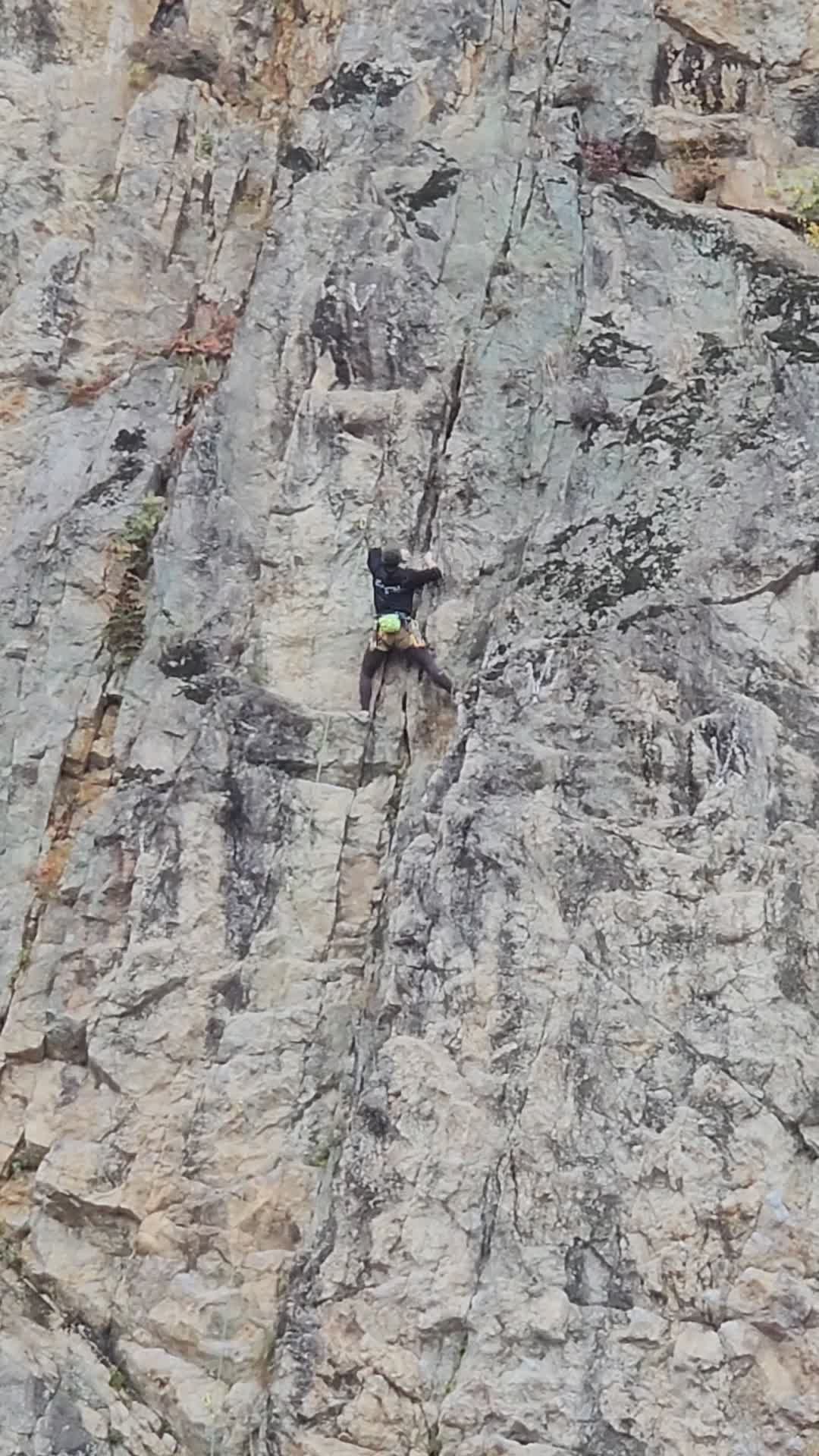 Intense Rock Climbing Adventure on Steep Cliff Free Stock Video Footage ...