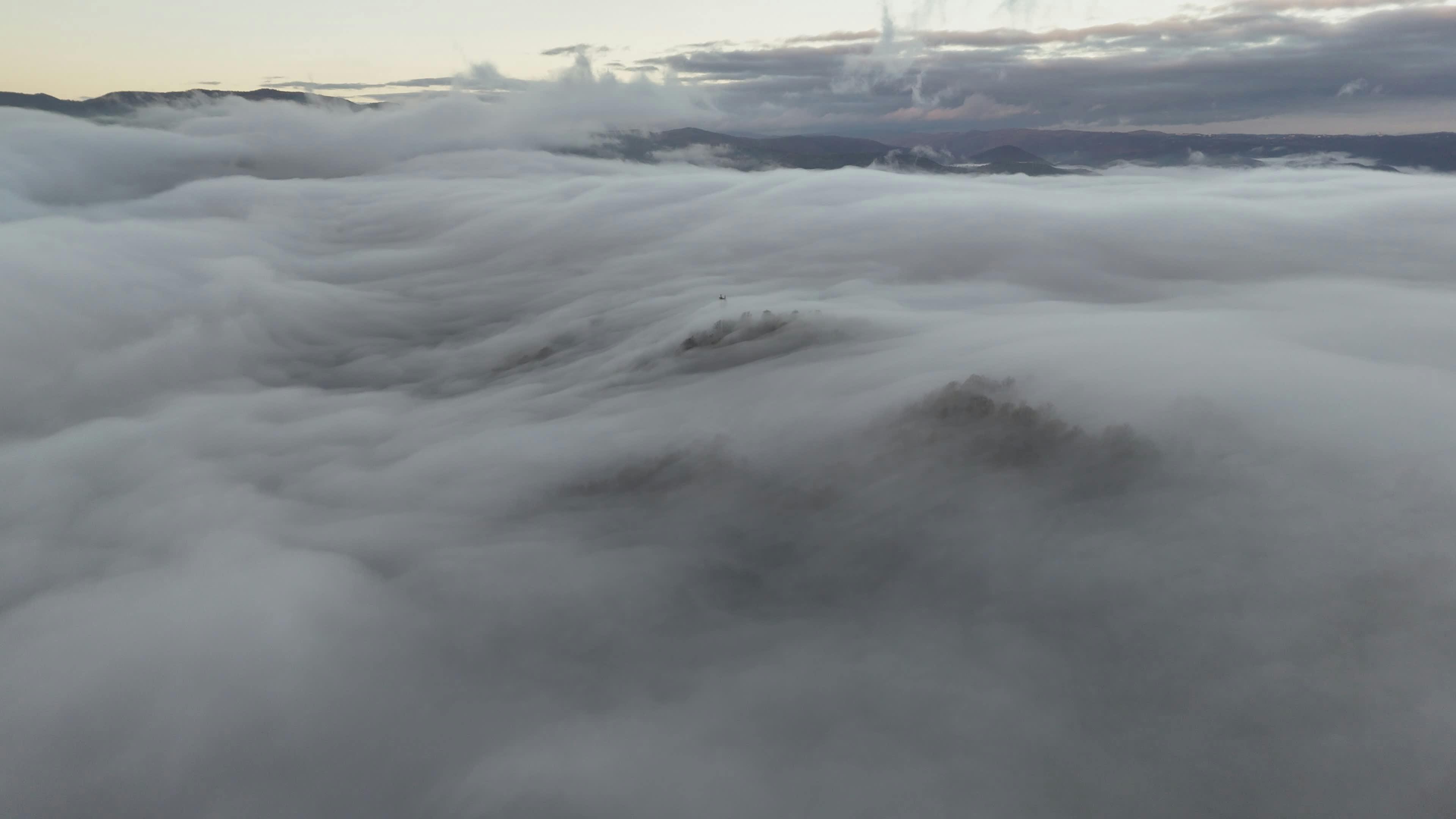 Majestic Drone Footage of Misty Mountain Valley Free Stock Video ...