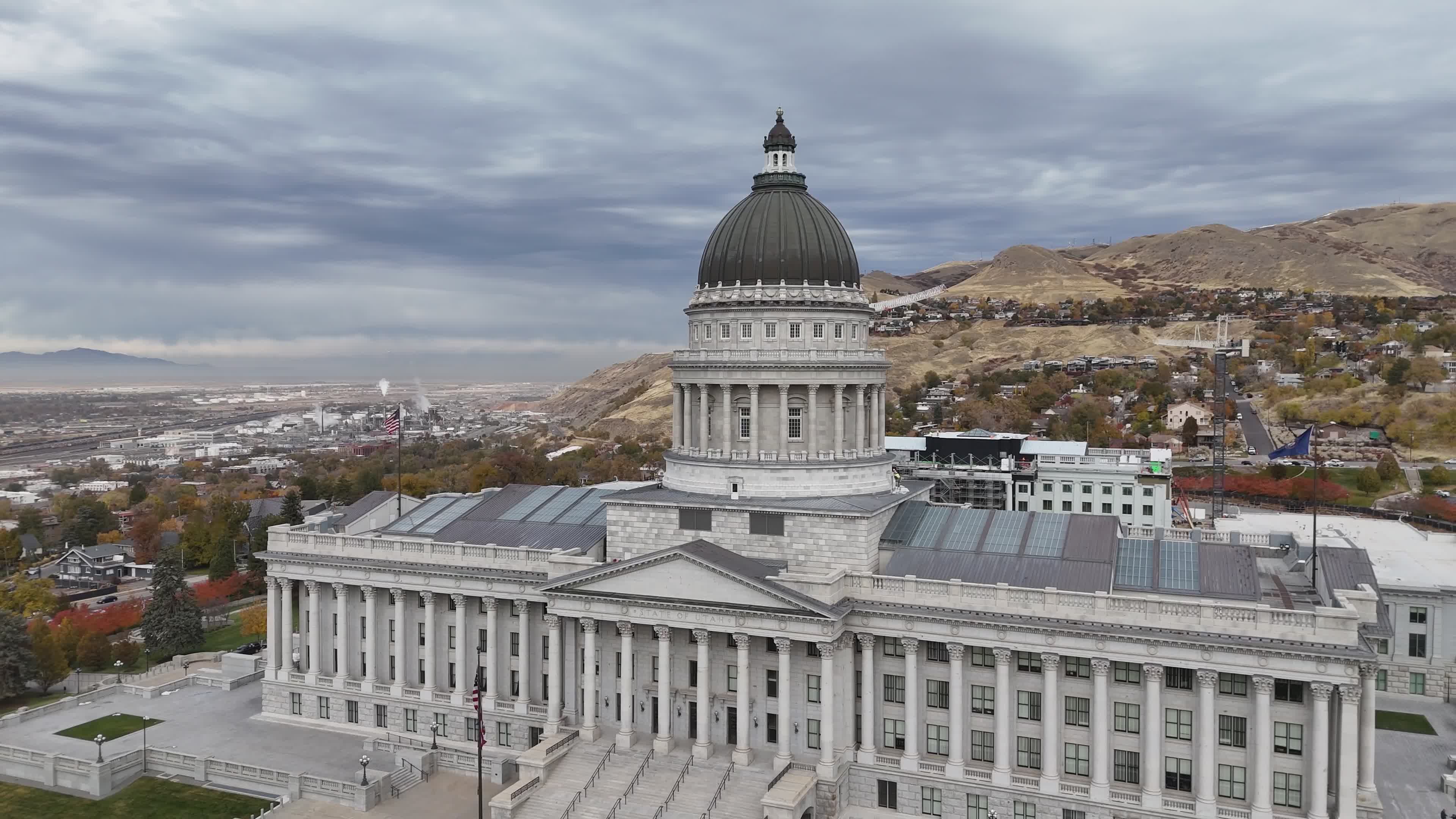 Aerial View of Utah State Capitol Building Free Stock Video Footage ...