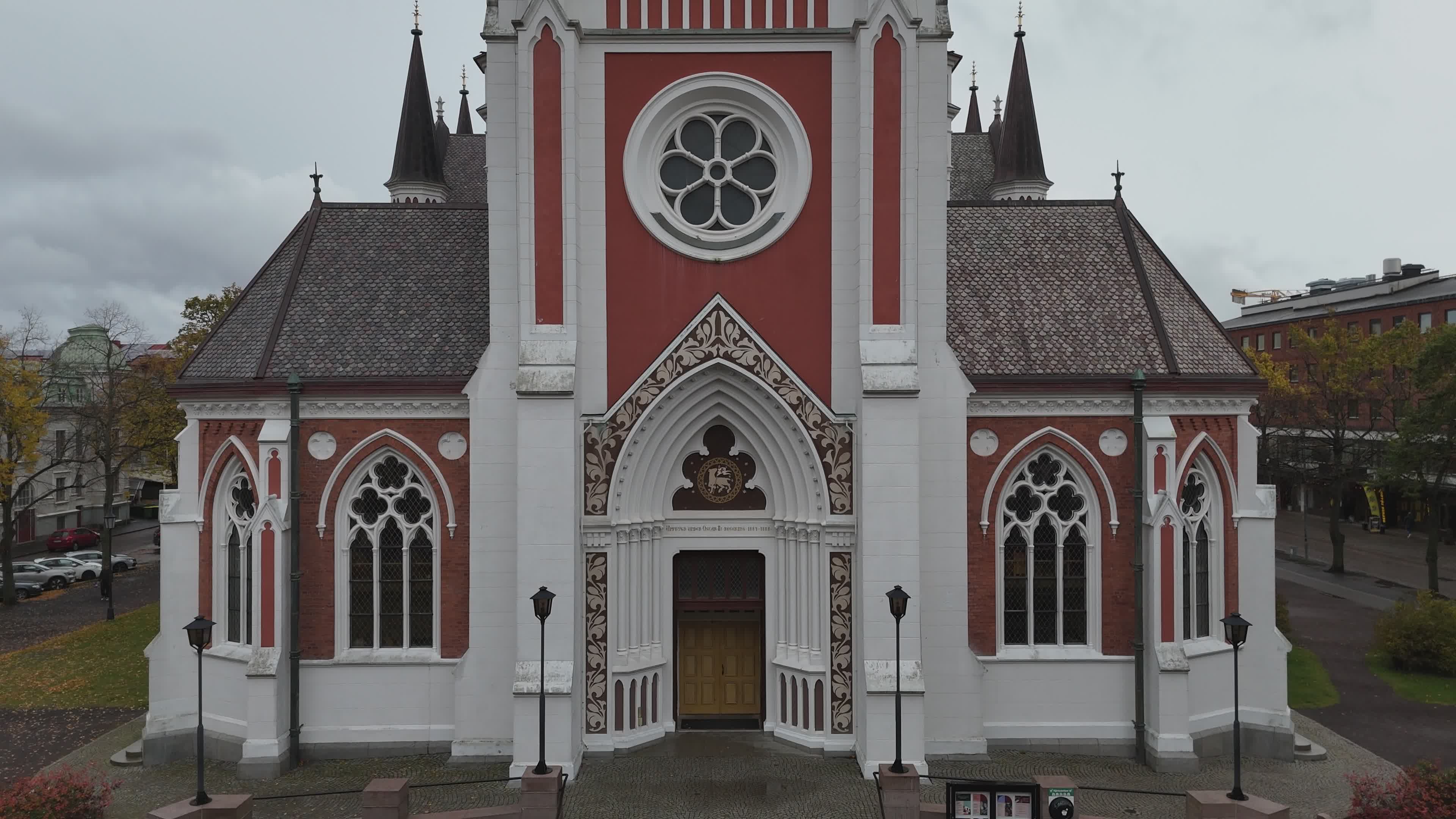 Stunning Aerial View of Jönköping Church Free Stock Video Footage ...