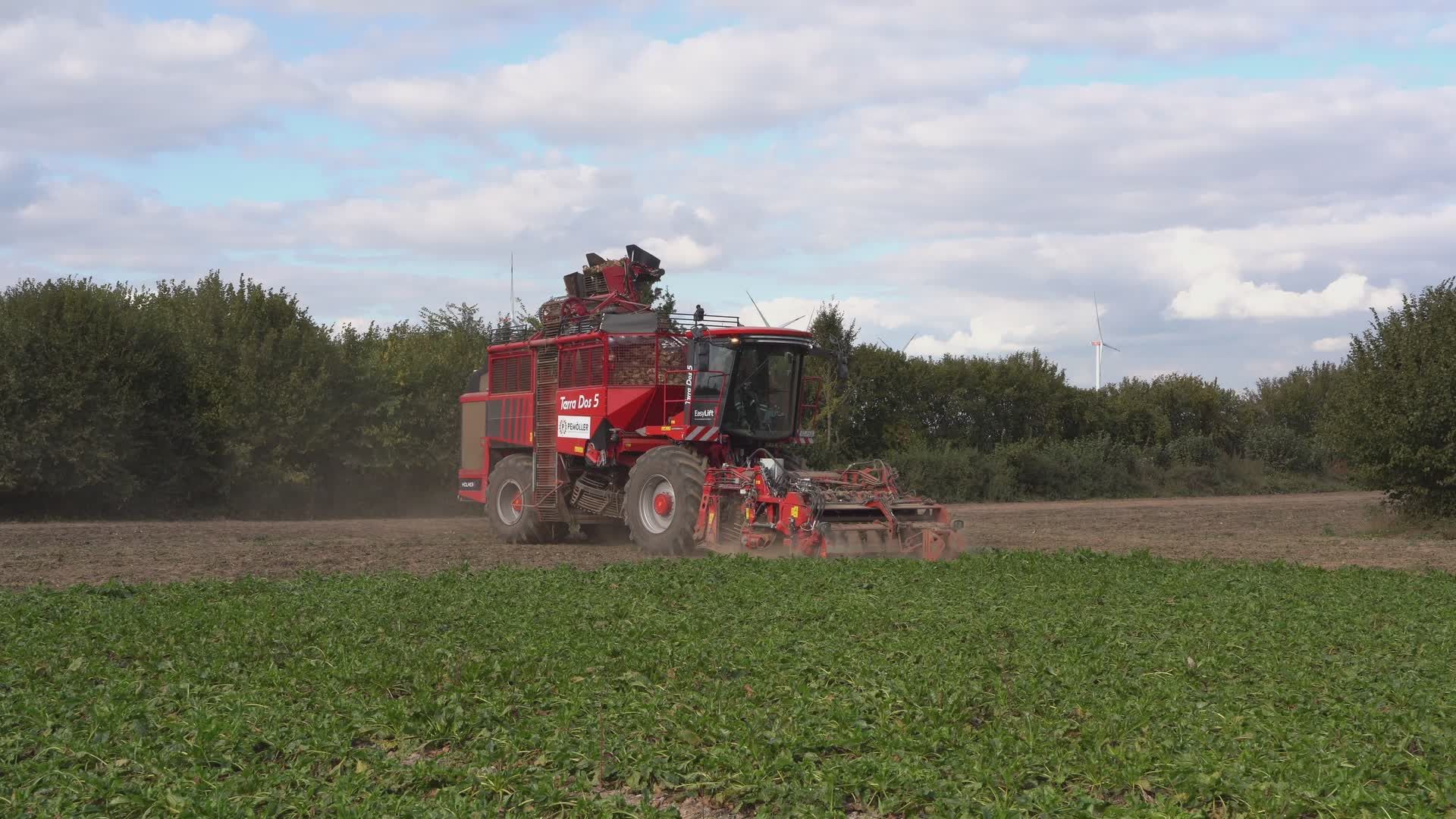 Modern Beet Harvester in German Fields Free Stock Video Footage ...