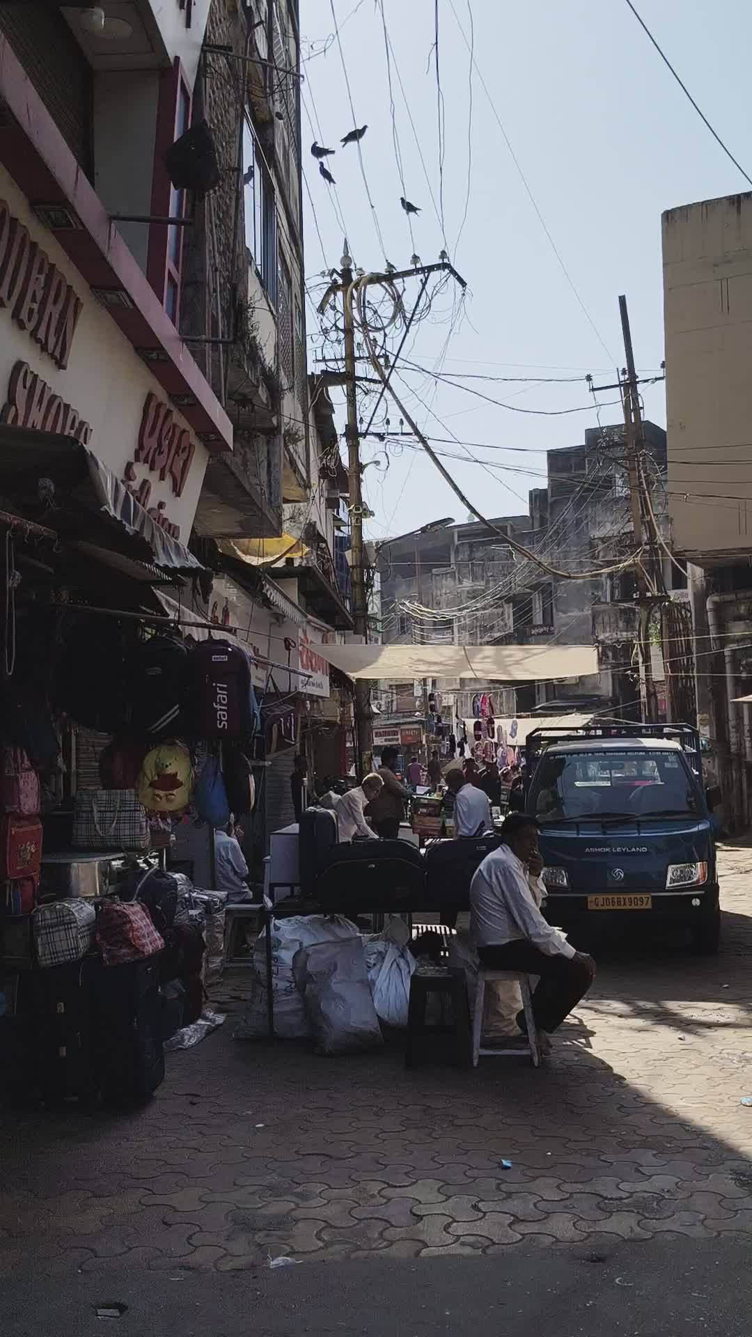 Bustling Street Market in Vadodara, Gujarat Free Stock Video Footage ...