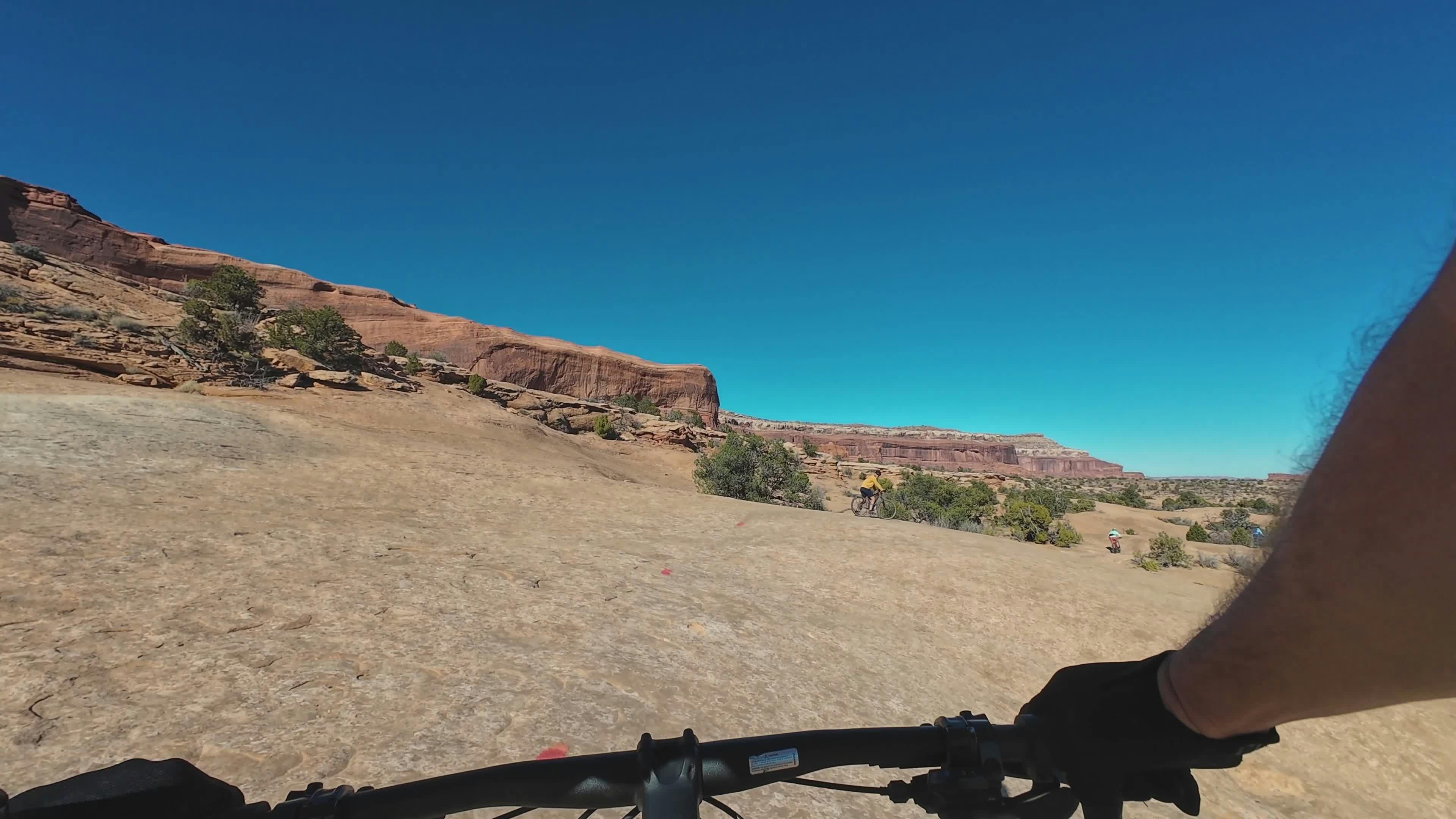 Mountain Biking Adventure on Slickrock Trail Free Stock Video Footage ...