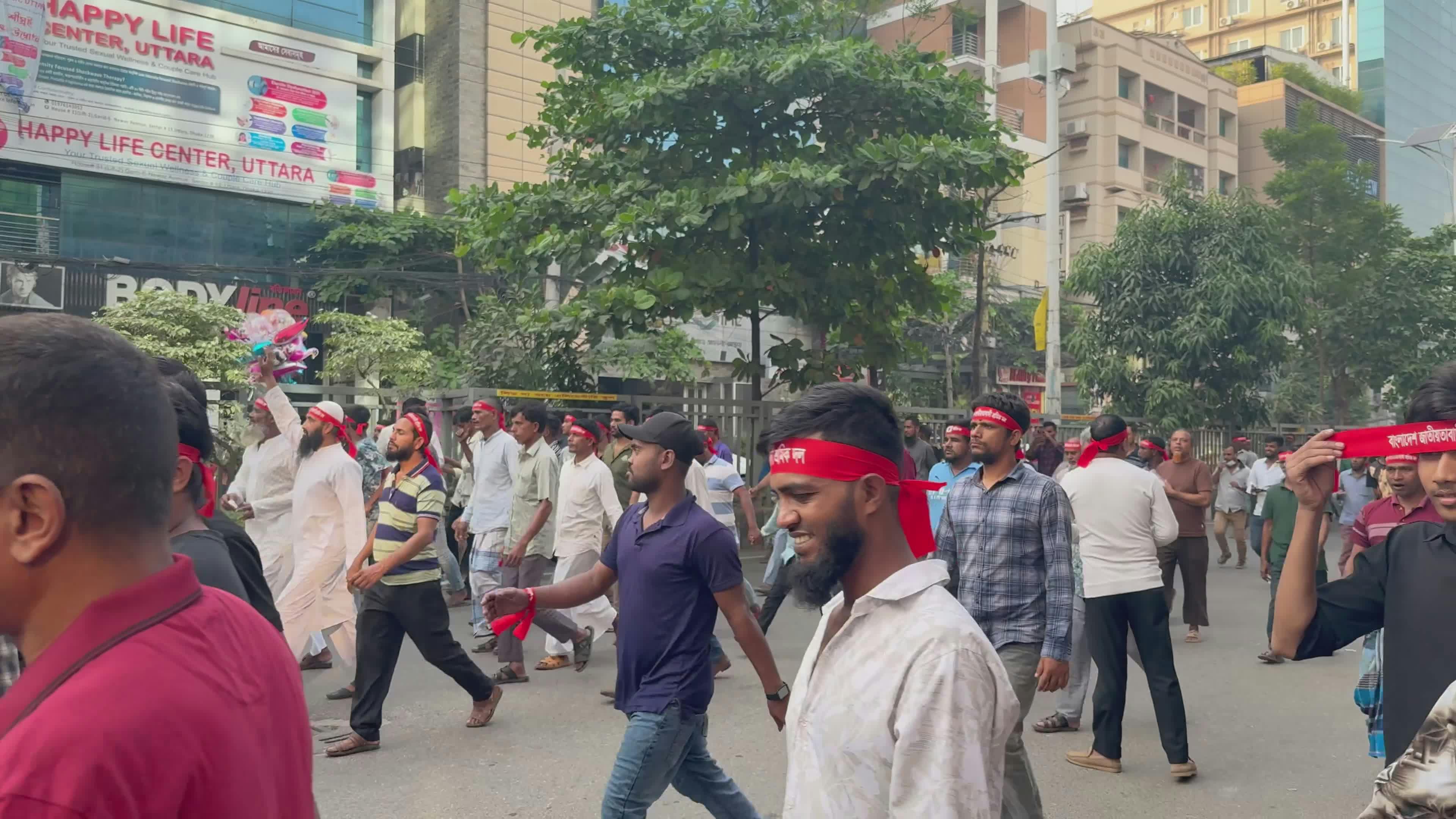 Peaceful Protest March in Urban Cityscape Free Stock Video Footage ...