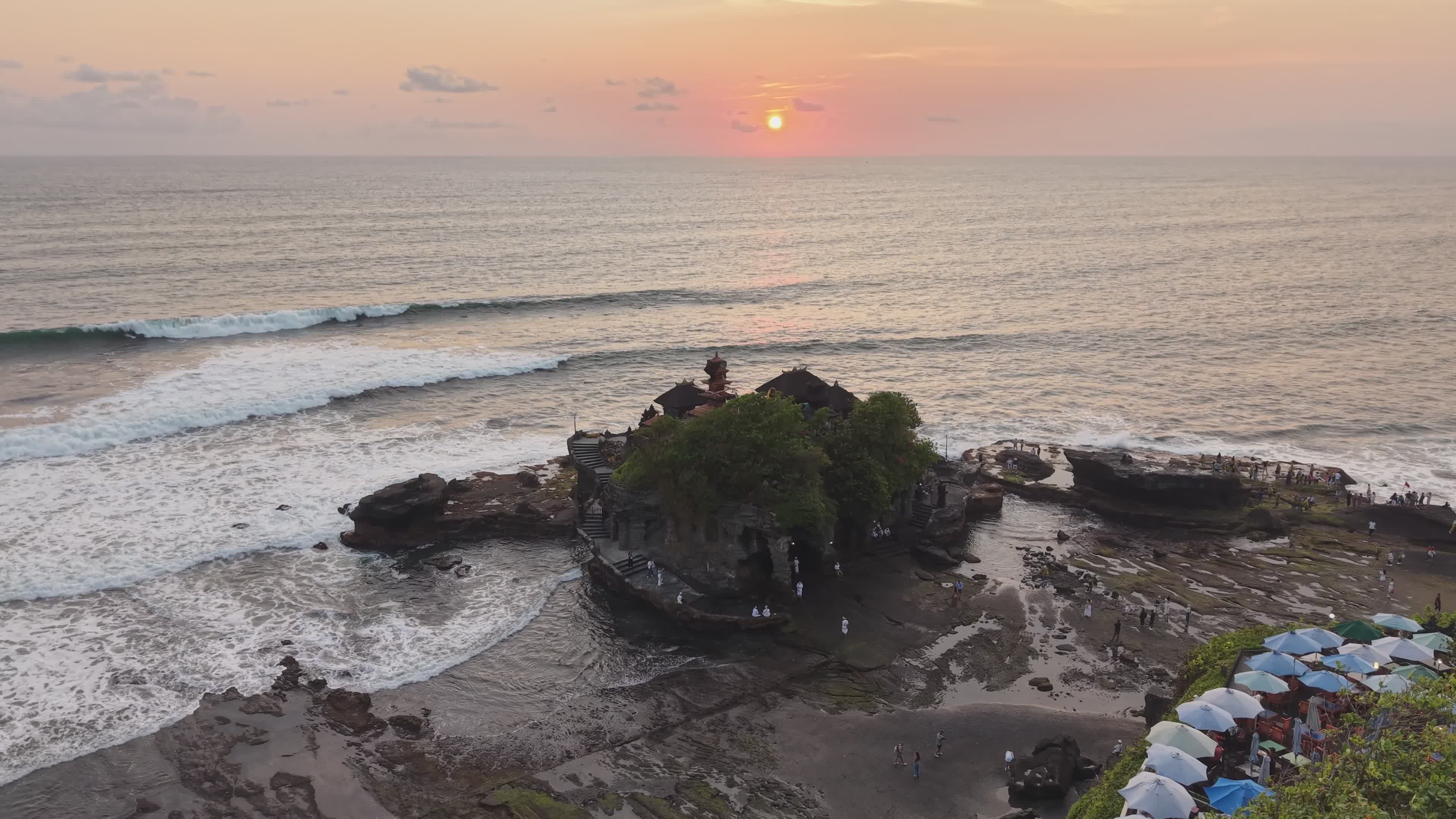 Stunning Tanah Lot Temple at Sunset Free Stock Video Footage, Royalty ...