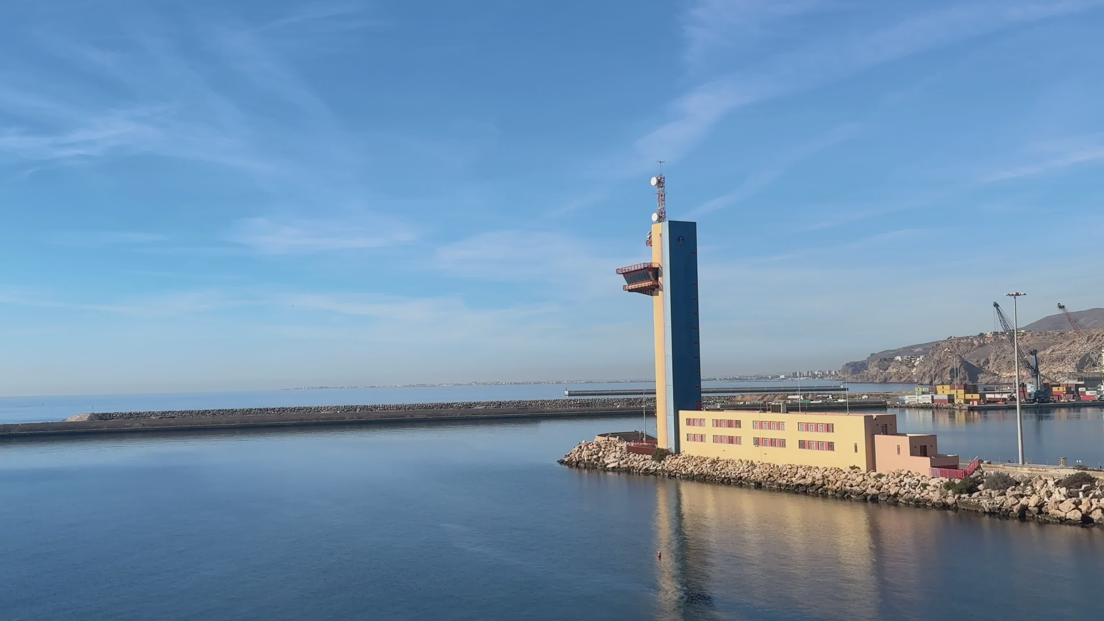Stunning Aerial View of Port with Calm Waters Free Stock Video Footage ...
