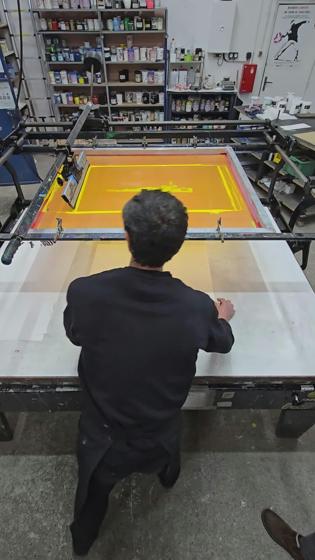 Screen Printing Process in Industrial Setting Free Stock Video Footage ...