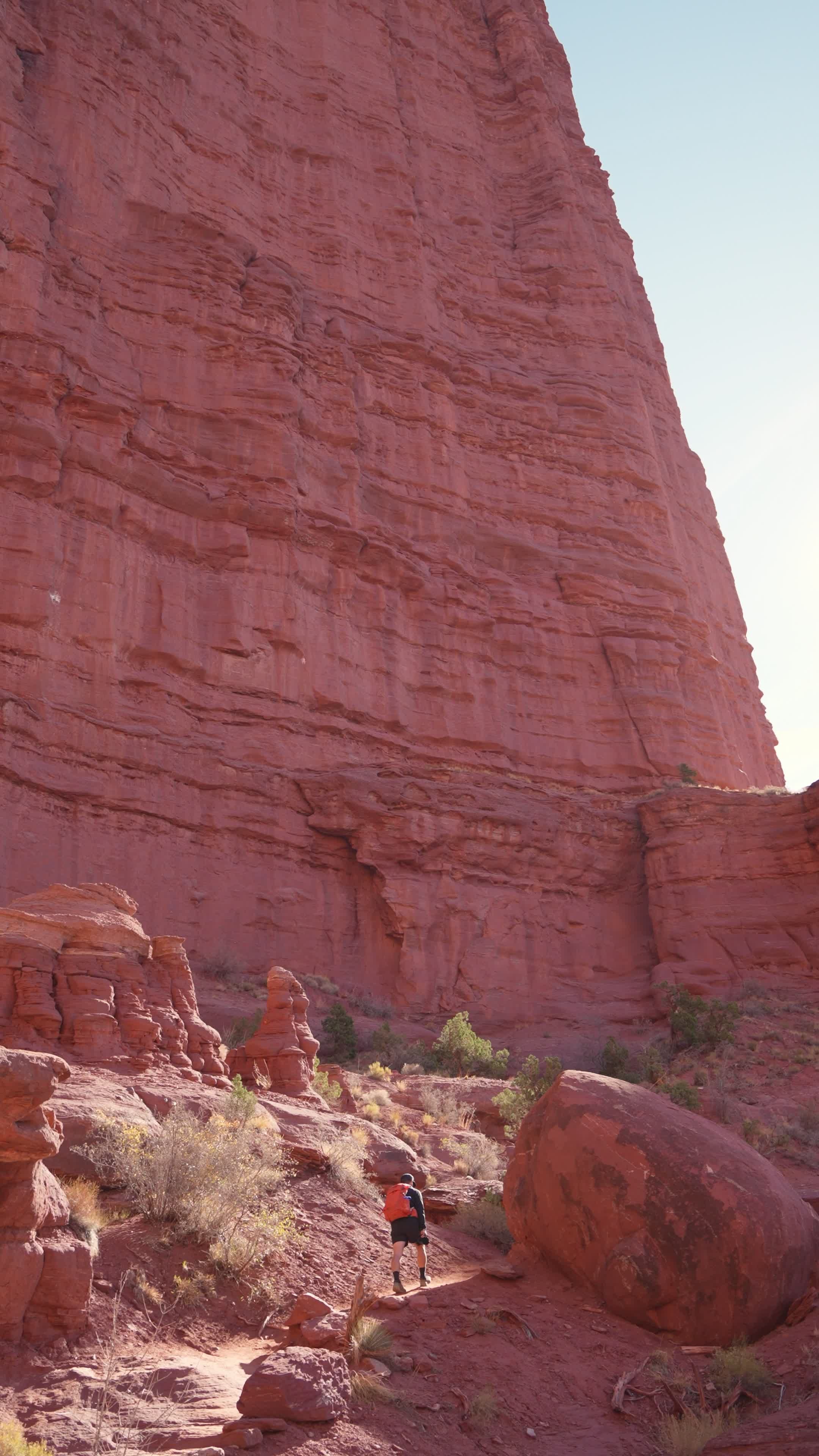 Exploring the Majestic Red Cliffs in Utah Free Stock Video Footage ...