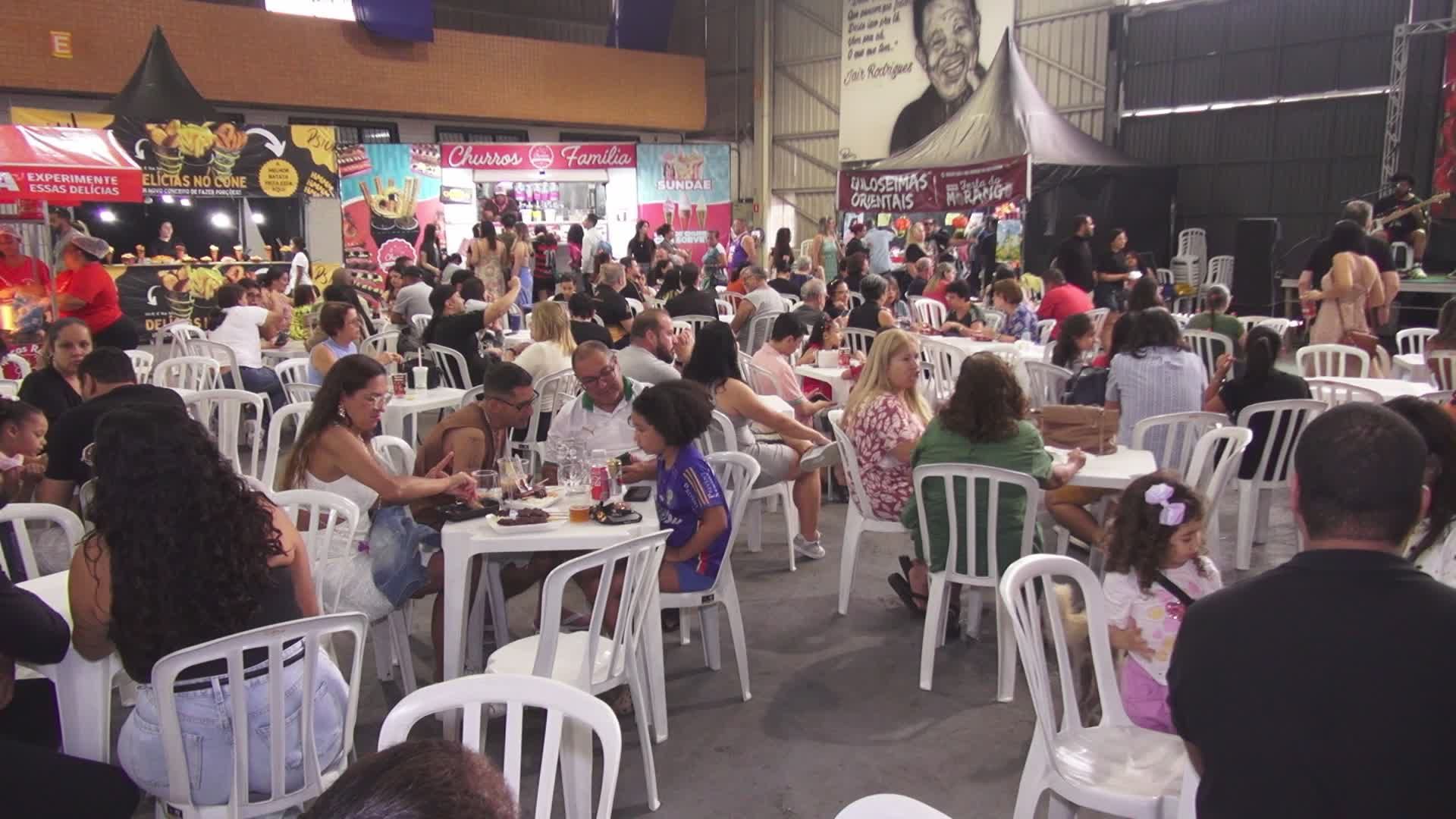 Bustling Indoor Food Court with Diverse Crowd Free Stock Video Footage ...