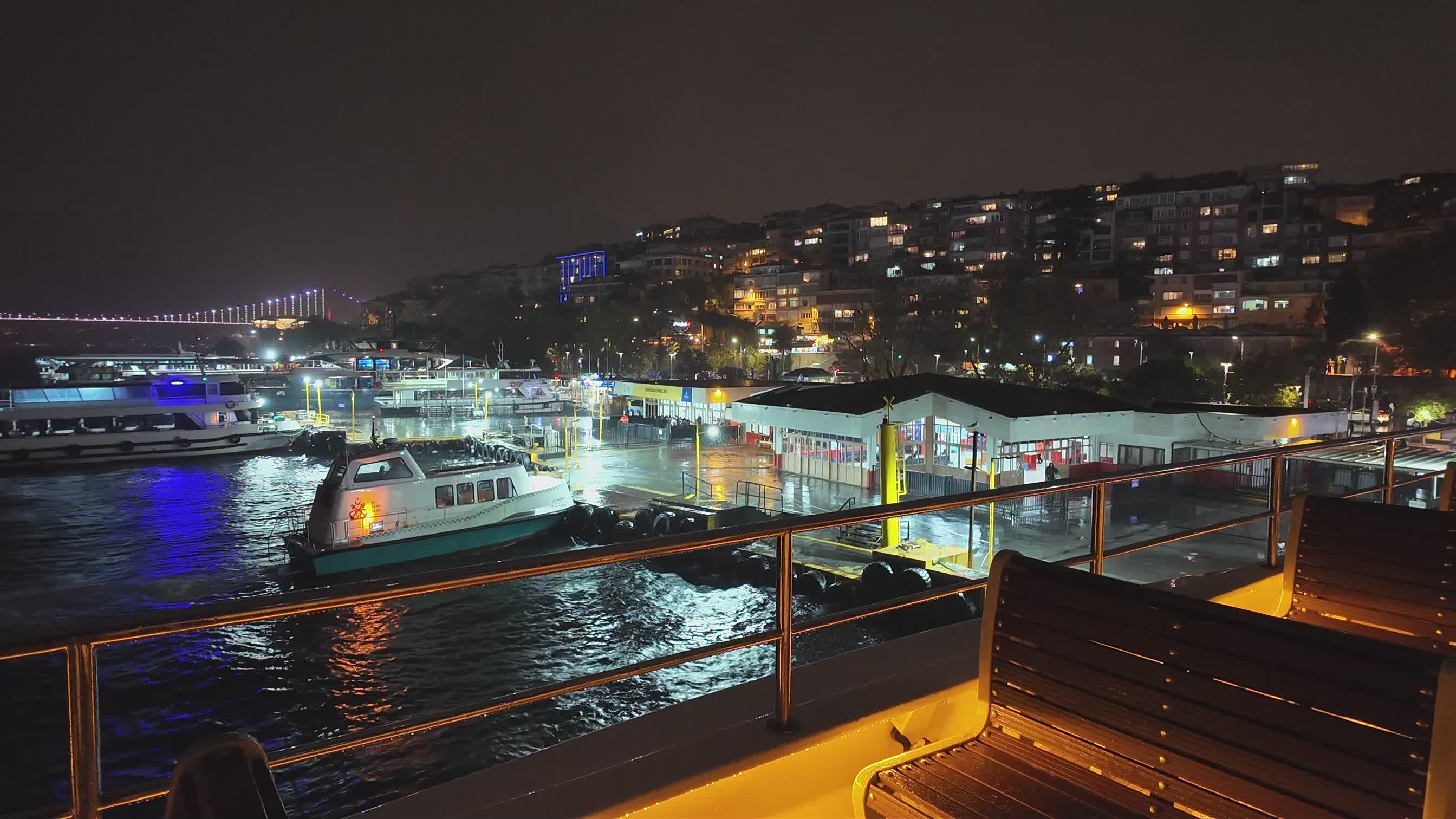 Nighttime River View of Istanbul Docks Free Stock Video Footage ...
