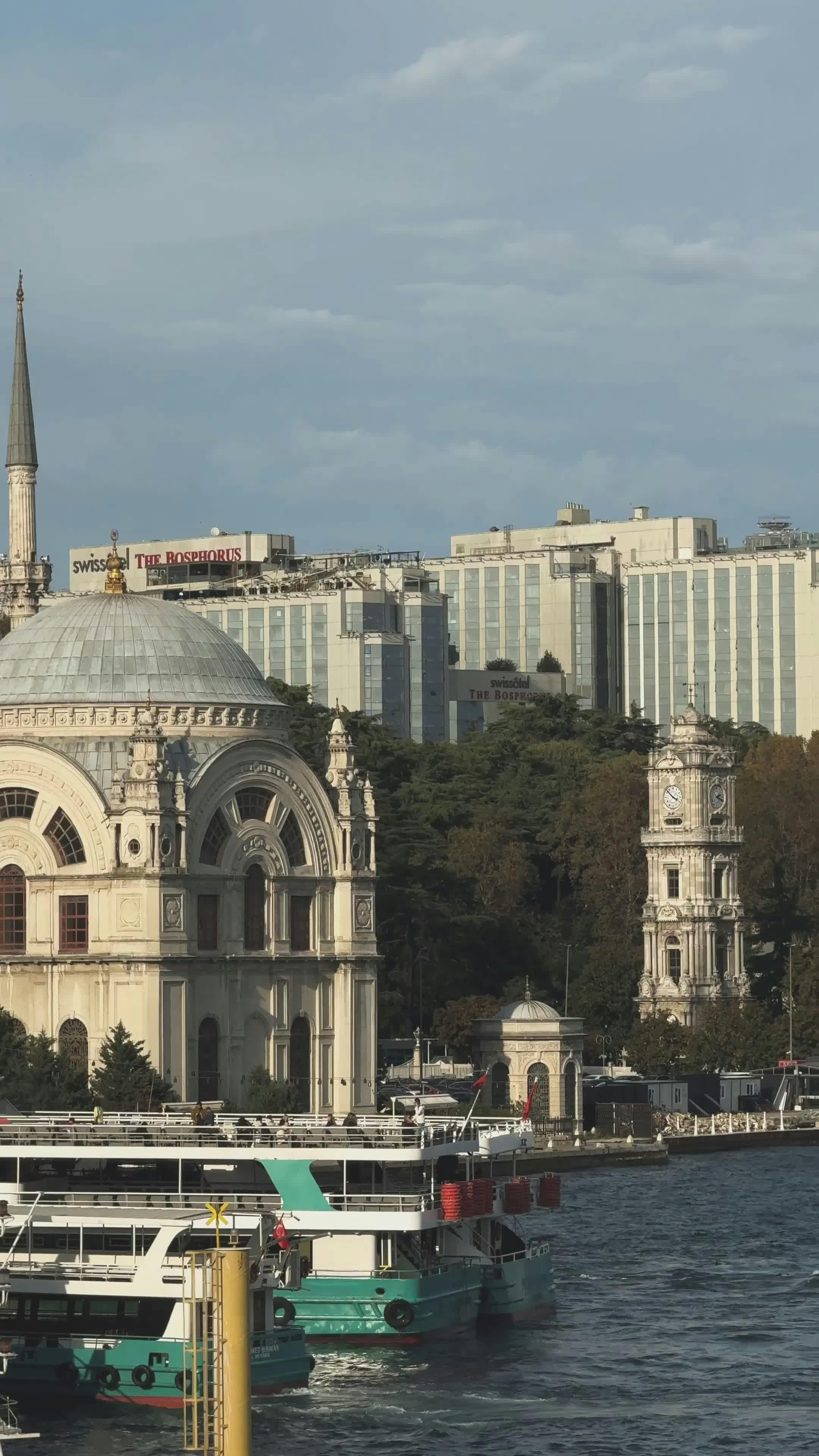 Bosphorus Strait with Cargo Ships on a Cloudy Day Free Stock Video ...