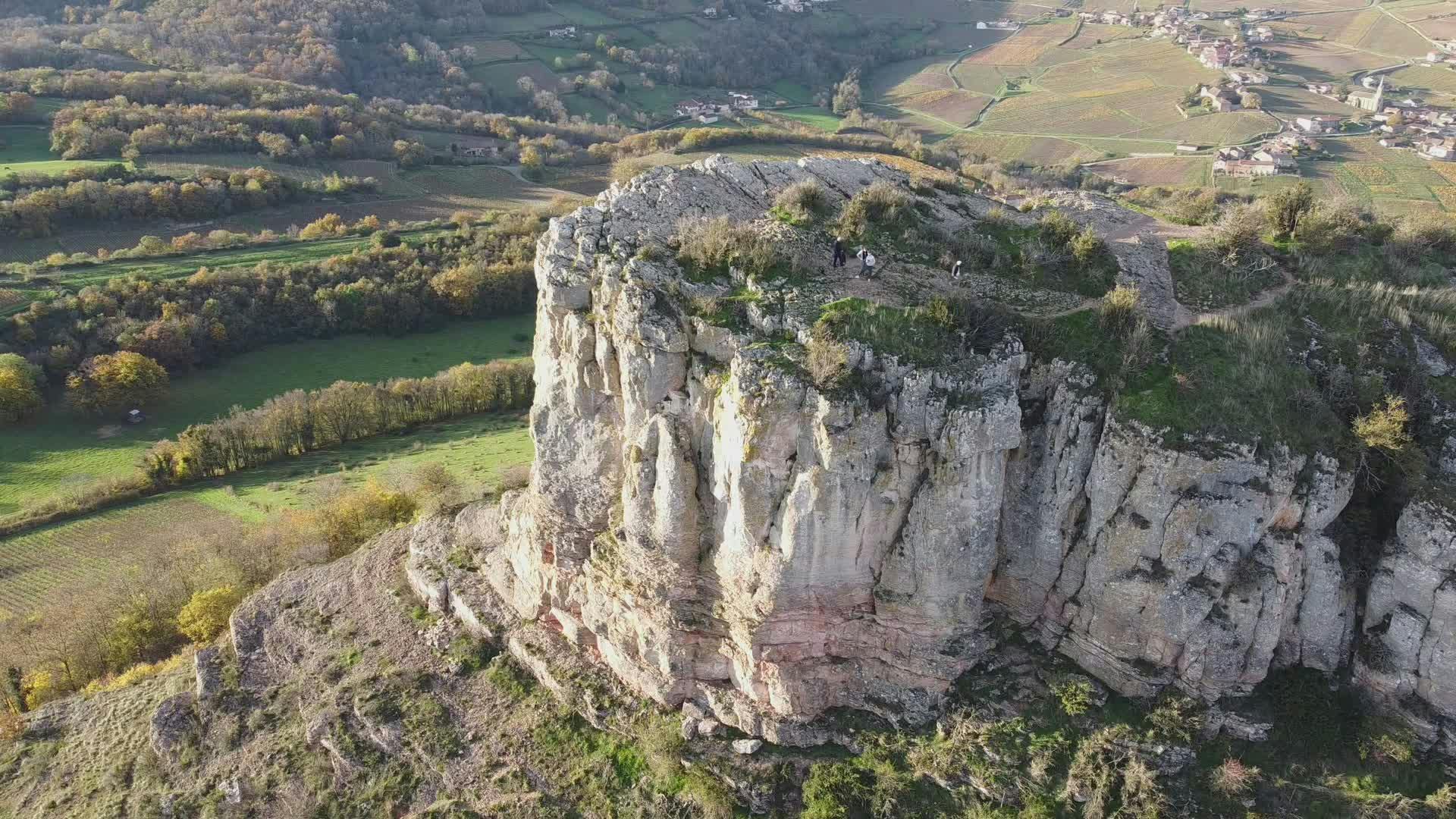 Aerial View of Scenic Rock Formation in Countryside Free Stock Video ...