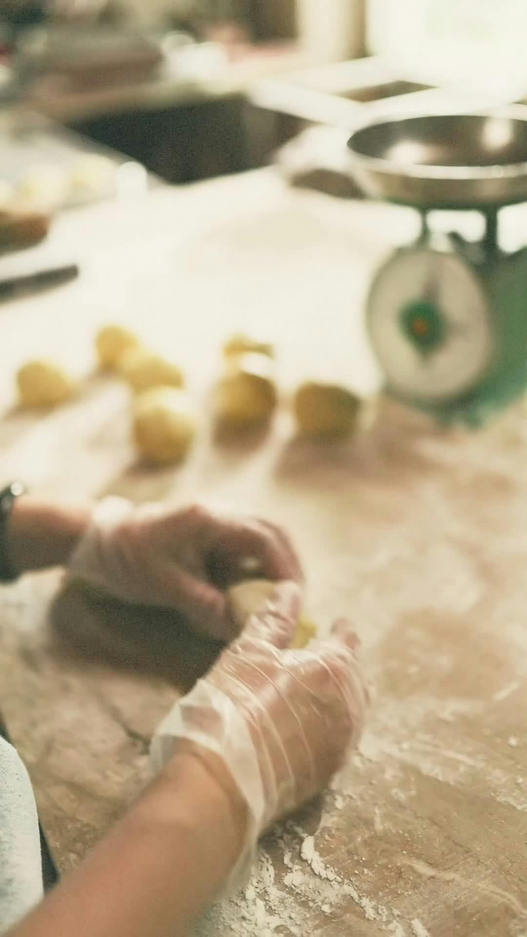 Hands Shaping Dough in Artisan Bakery Free Stock Video Footage, Royalty ...