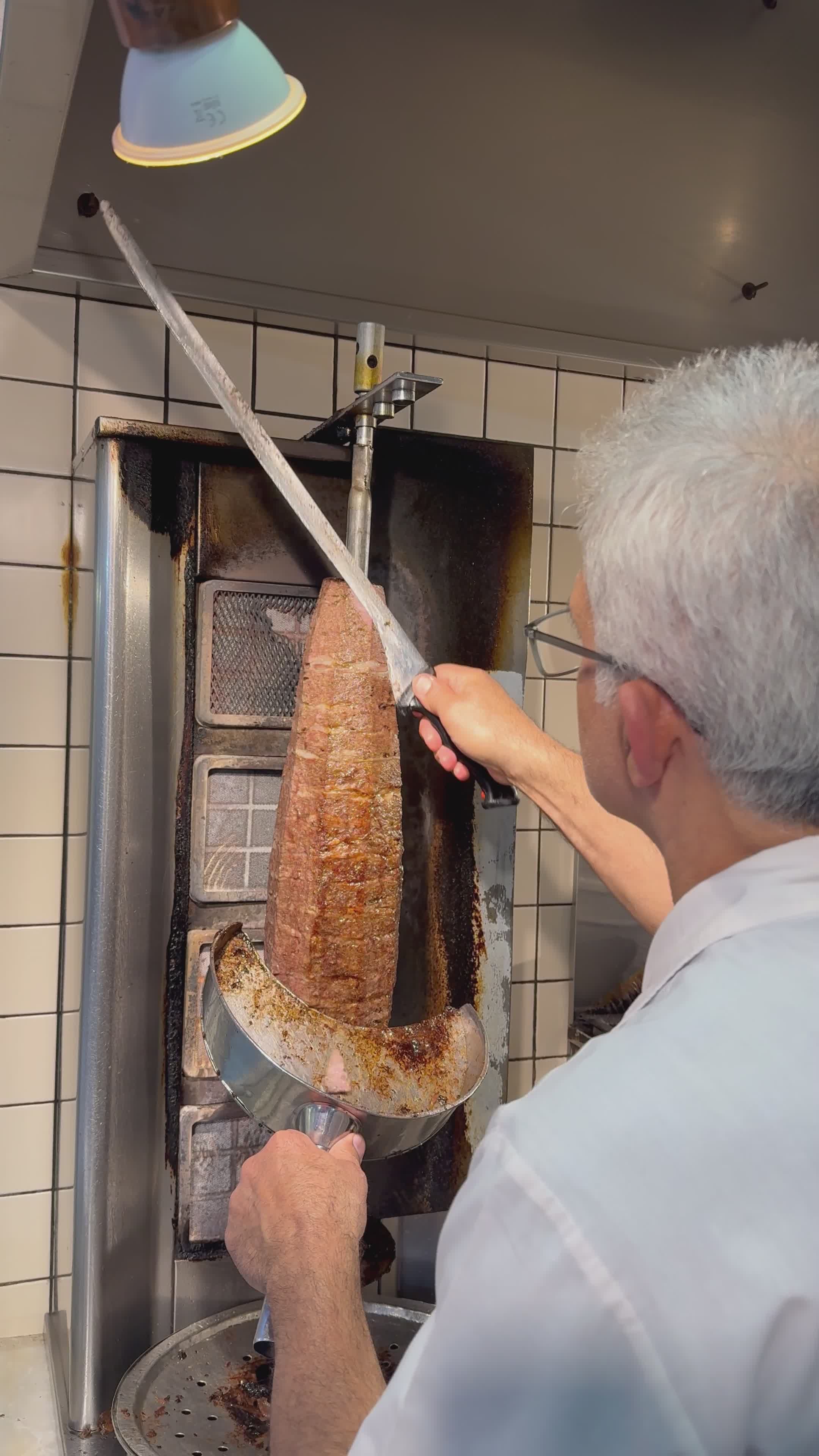 Expert Chef Slicing Doner Kebab in Kitchen Free Stock Video Footage ...