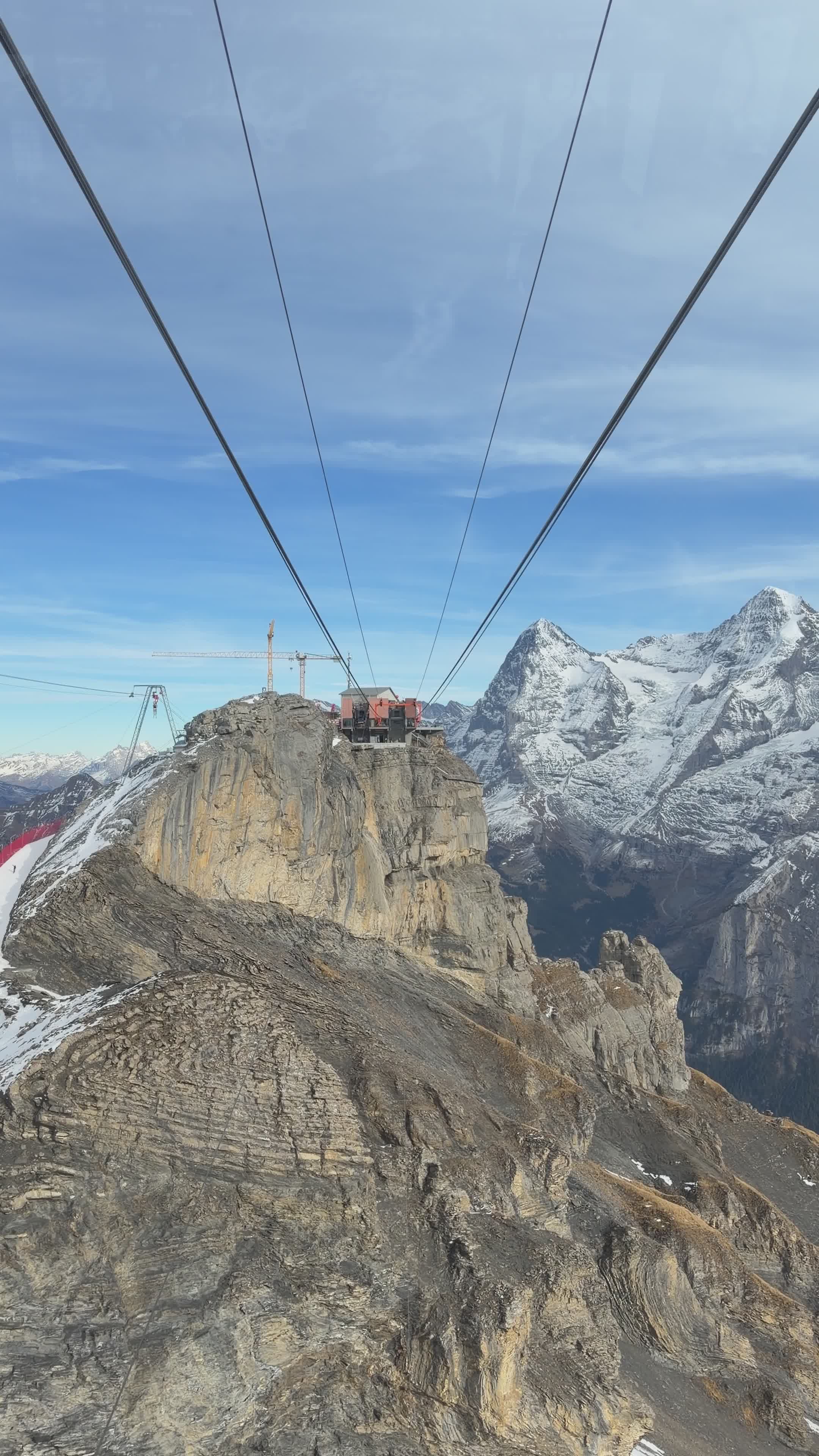 Scenic Cable Car Ride Through Snowy Mountains Free Stock Video Footage ...