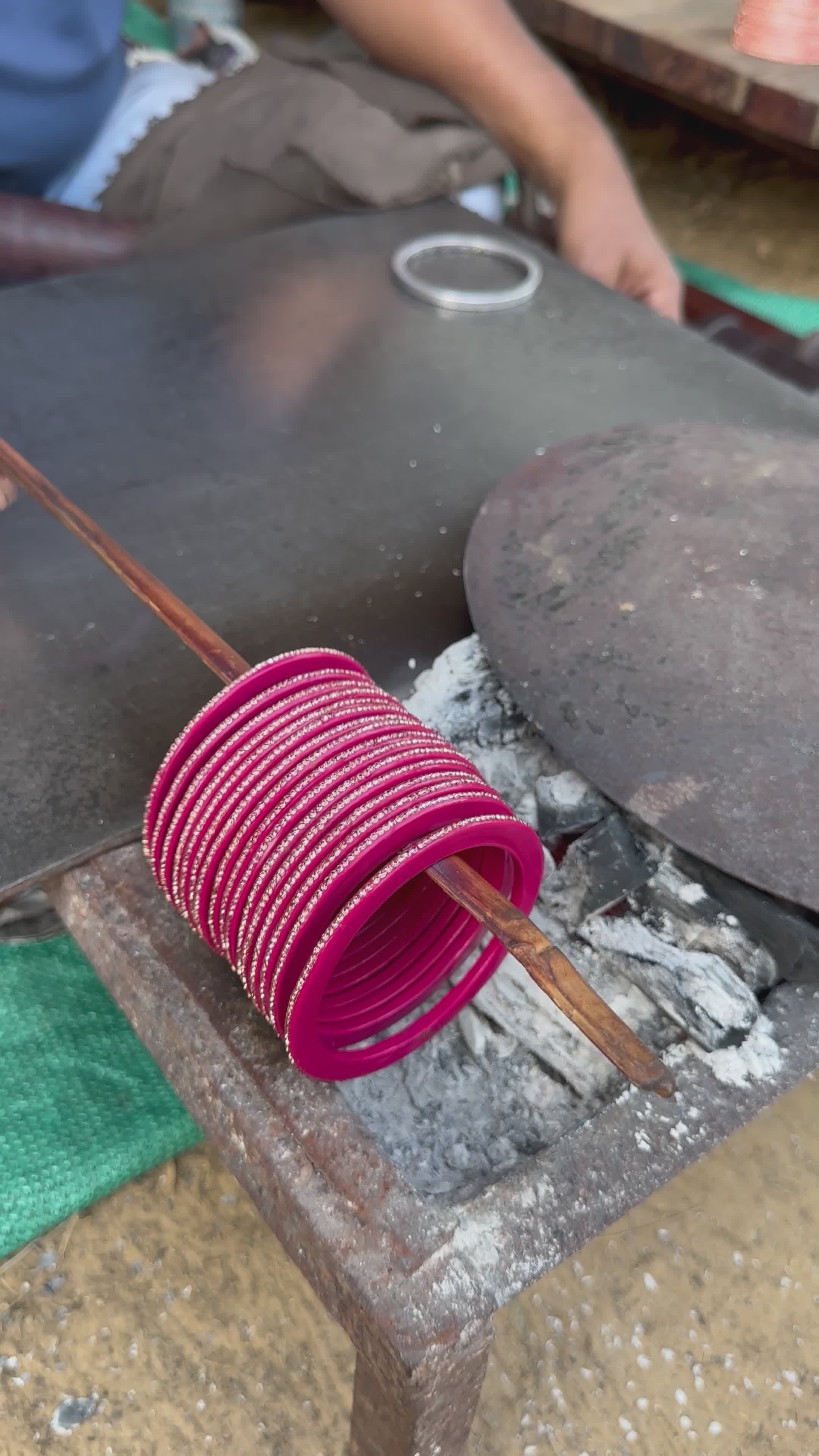 Traditional Bangle Craftsmanship Process Free Stock Video Footage ...
