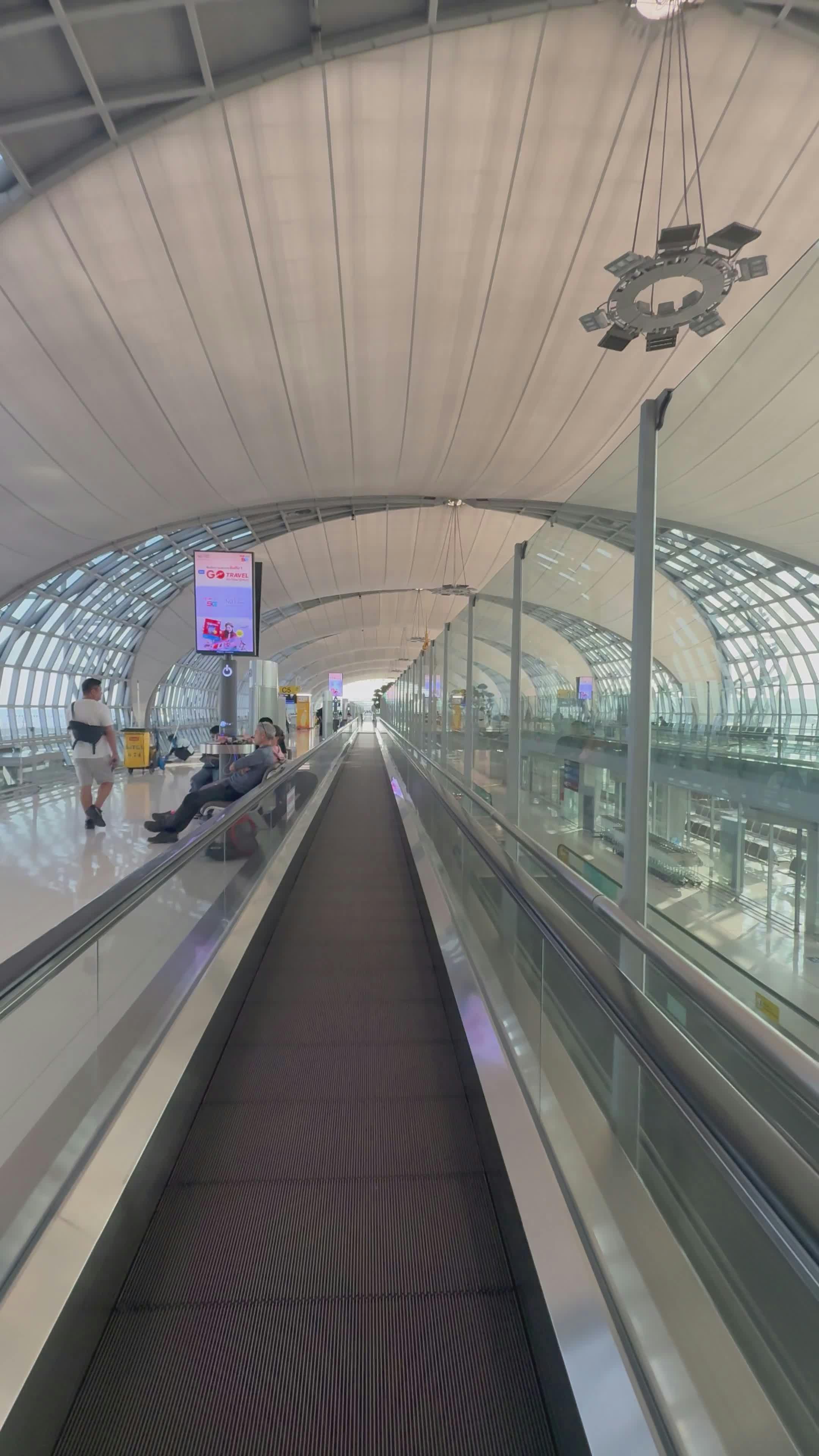 Suvarnabhumi Airport Walkway Interior Shot Free Stock Video Footage ...