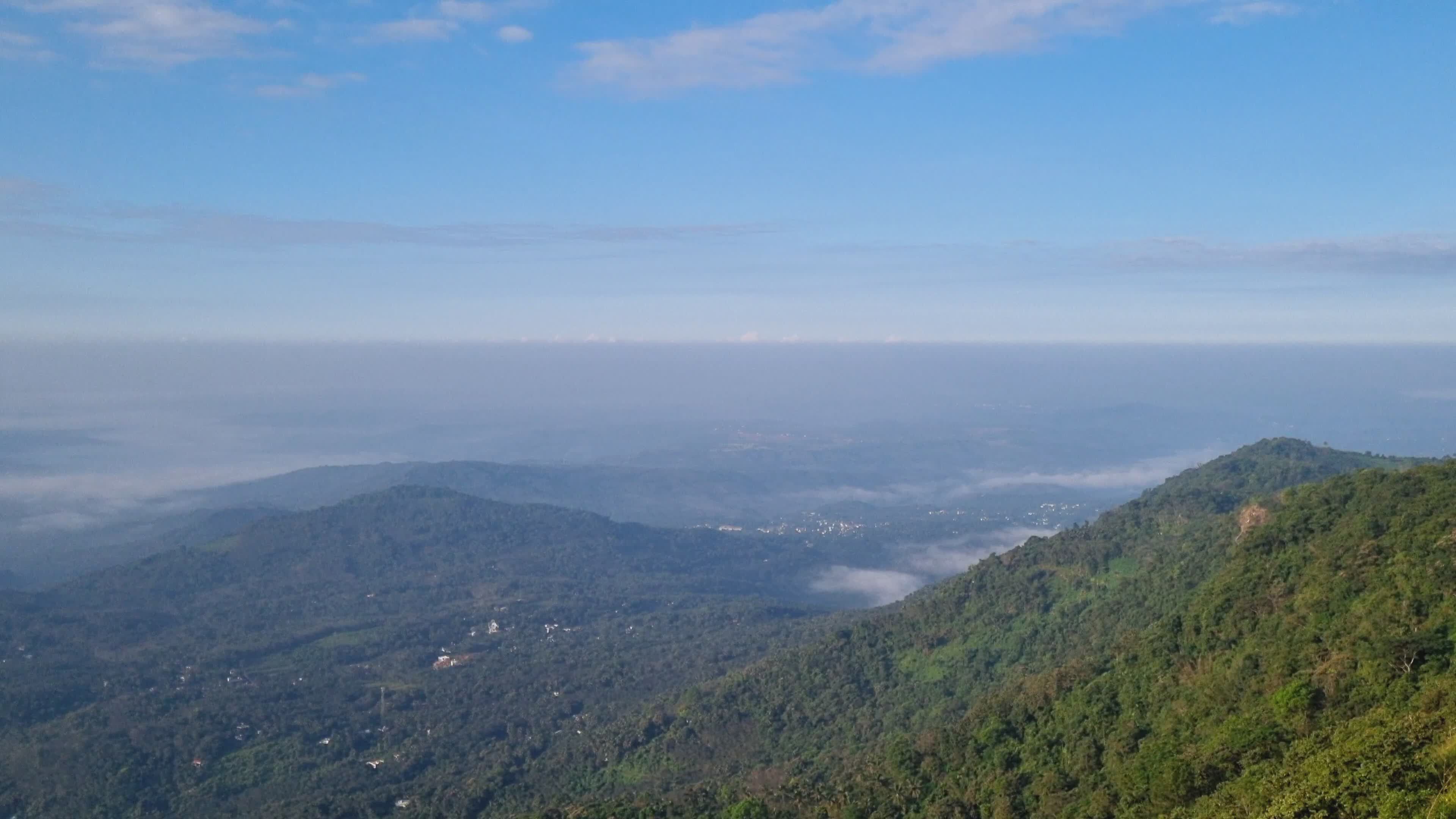 Scenic Mountain View with Morning Haze Free Stock Video Footage ...