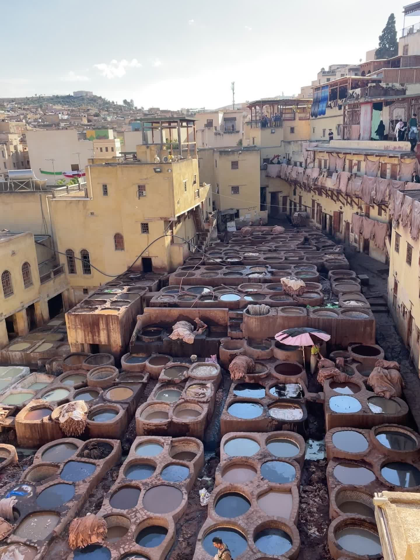 Authentic Moroccan Tannery in Fez City Free Stock Video Footage ...