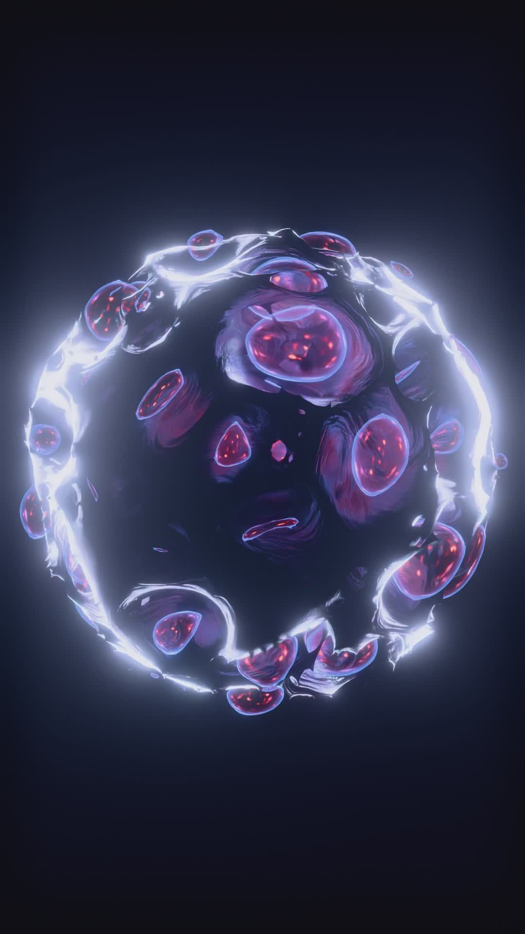 Glowing Ethereal Sphere with Purple Swirls Free Stock Video Footage ...