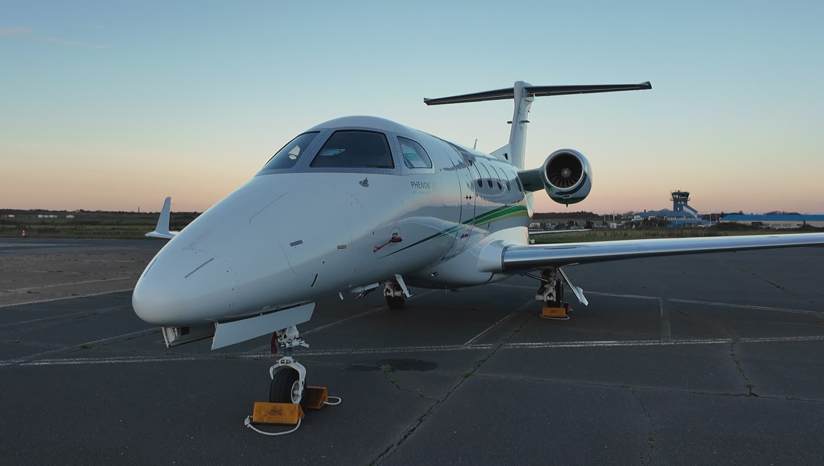Luxury Private Jet on Tarmac at Dusk Free Stock Video Footage, Royalty ...